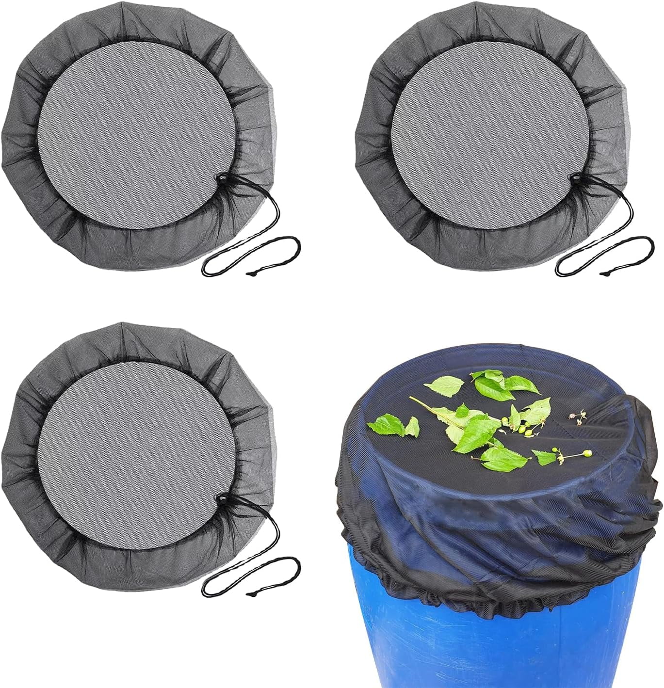 Leaf Filter Mesh Cover for Rain Barrel, Premium Mesh Rainwater ...