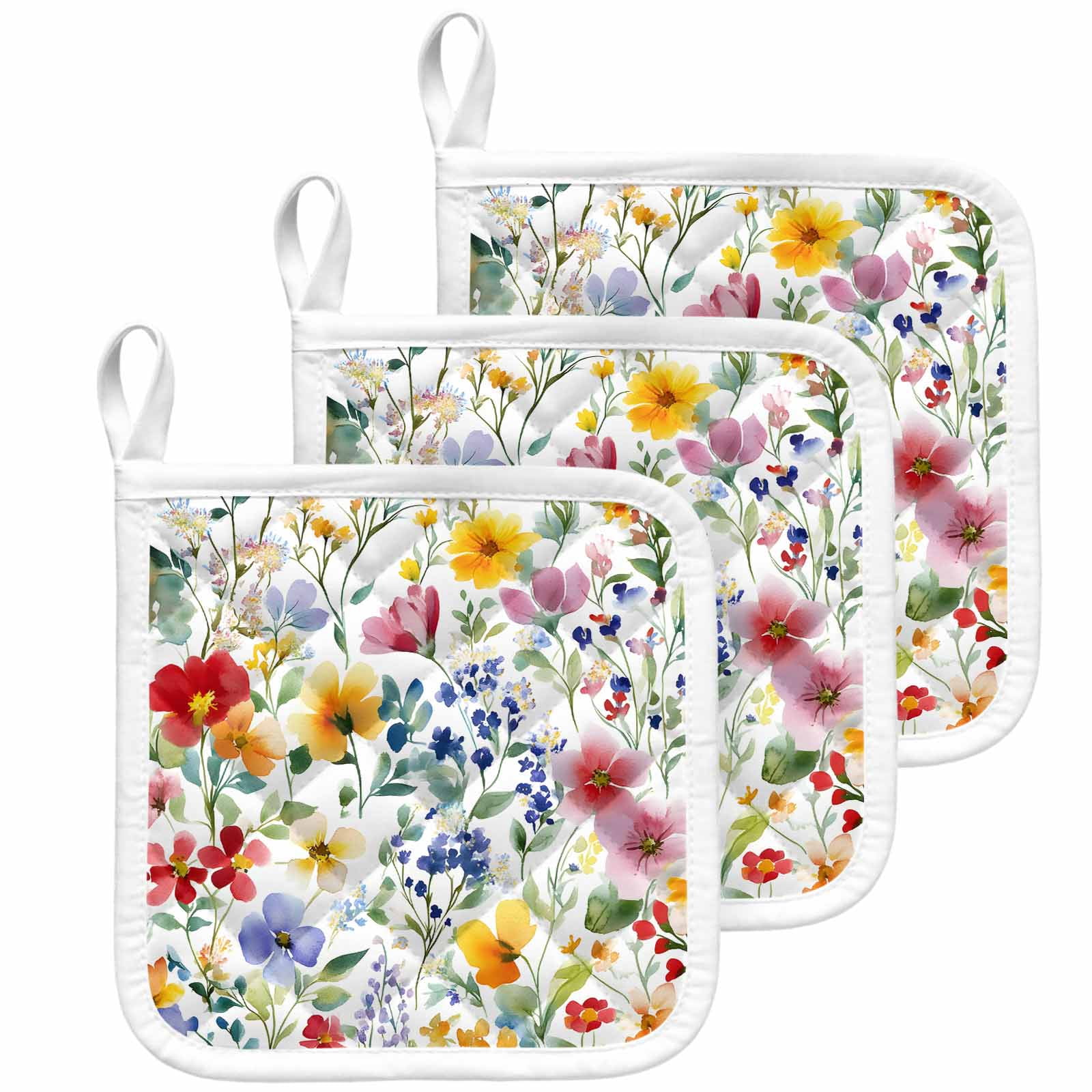 Leaf Flower Pot Holders for Kitchen Heatproof Potholder, 3 Pack Plant ...