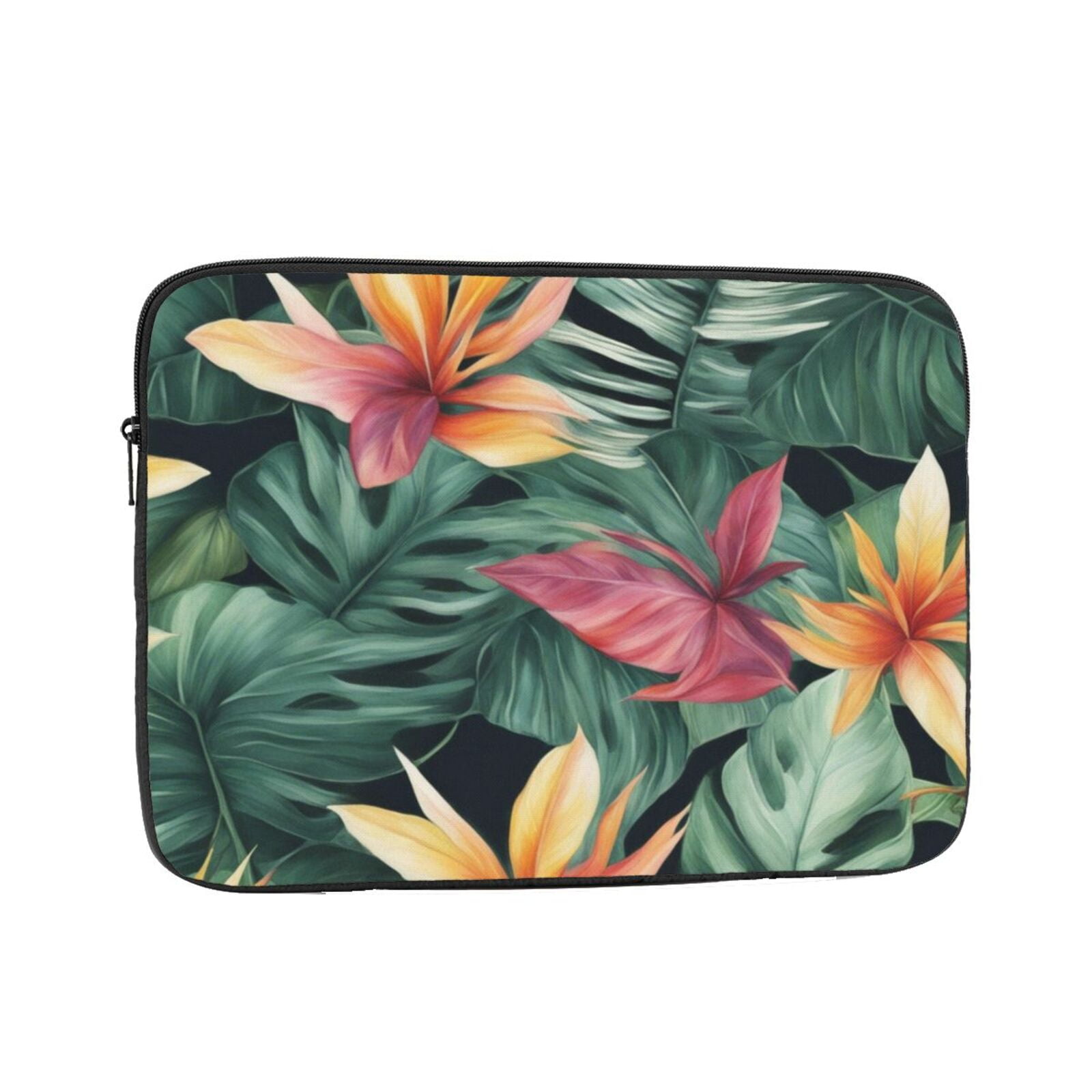 Leaf Flowers Nordic Tropical Plants Laptop Sleeve Bag Compatible With ...