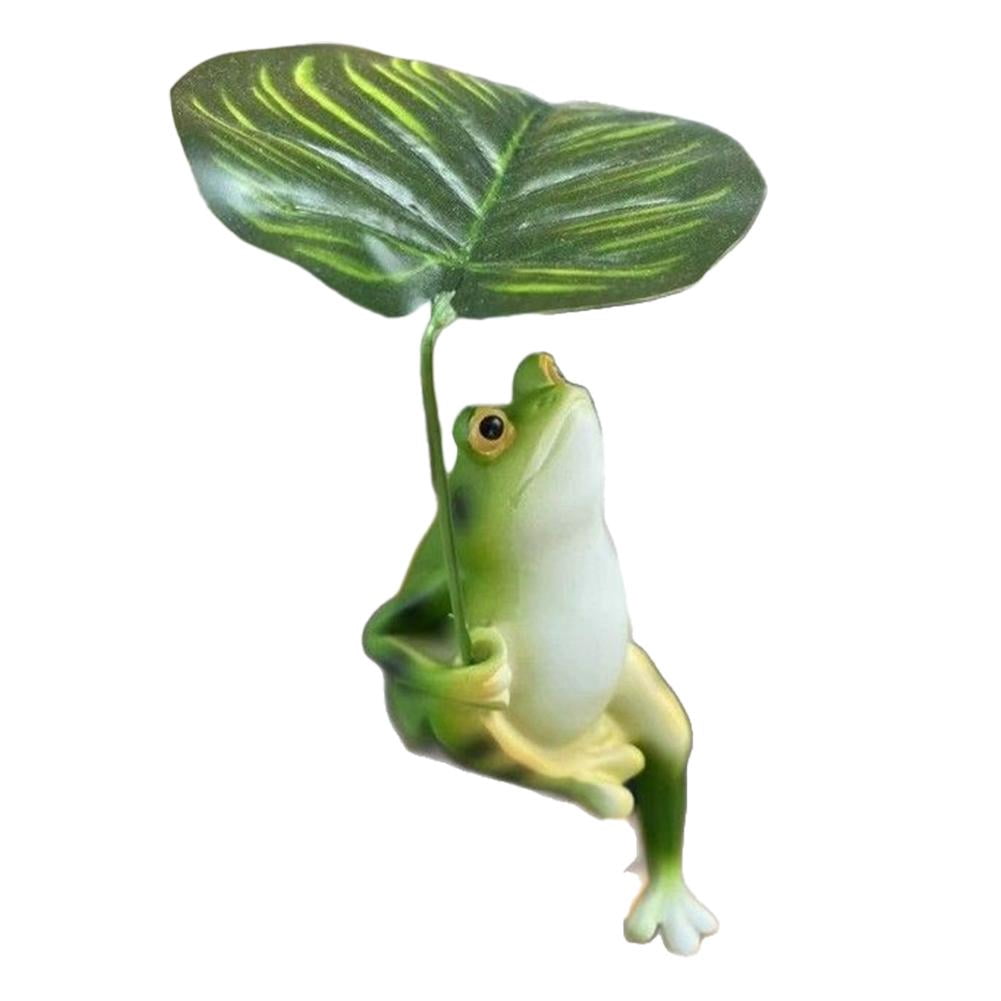 Leaf Frog (A) $ Leaf Cool Simulated Frog Ornaments Fish Pond Fish Tank ...