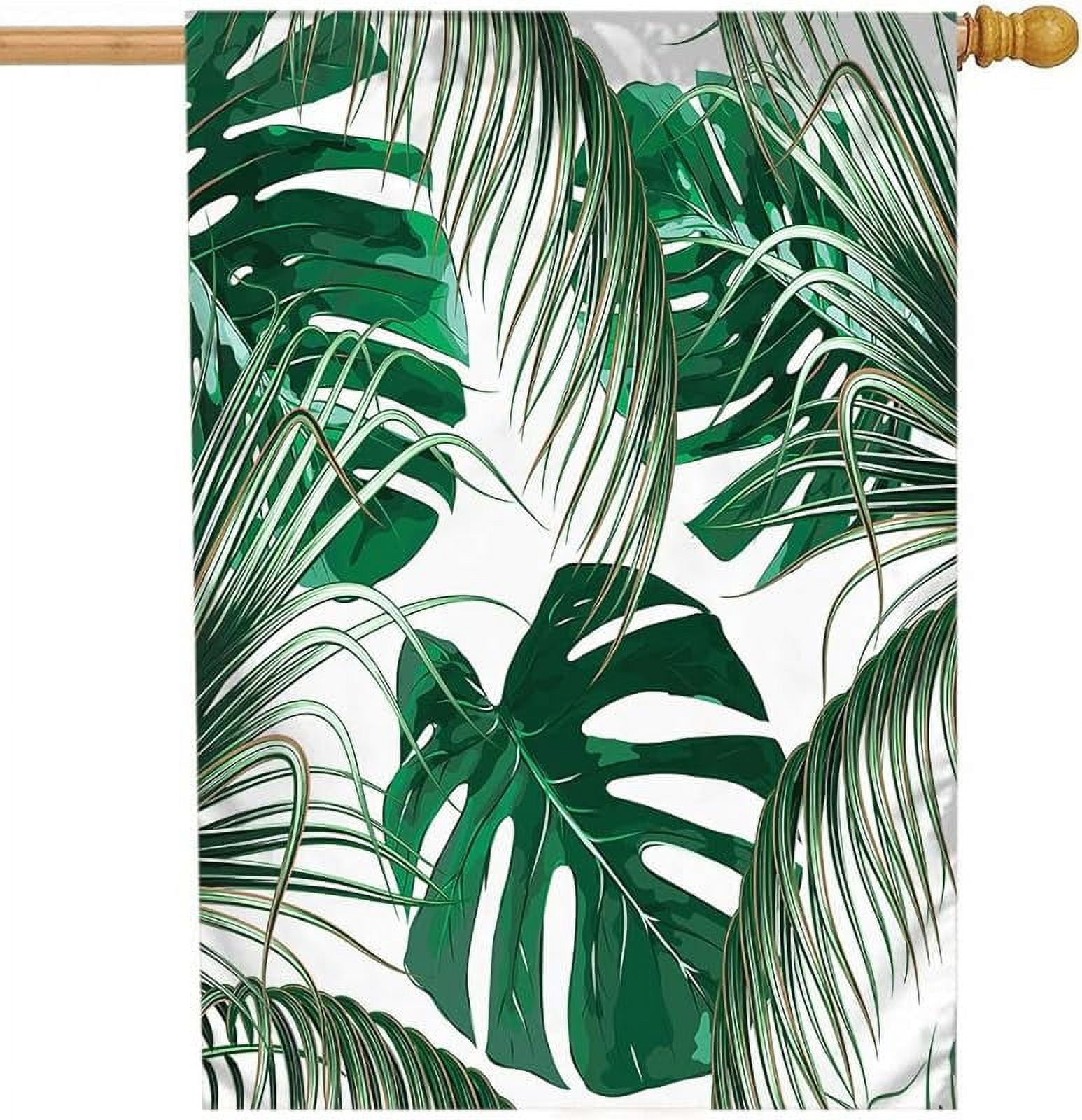 Leaf Garden Flag Tropical Tree Palm Leaves In Hawaii Jungle Foliage ...