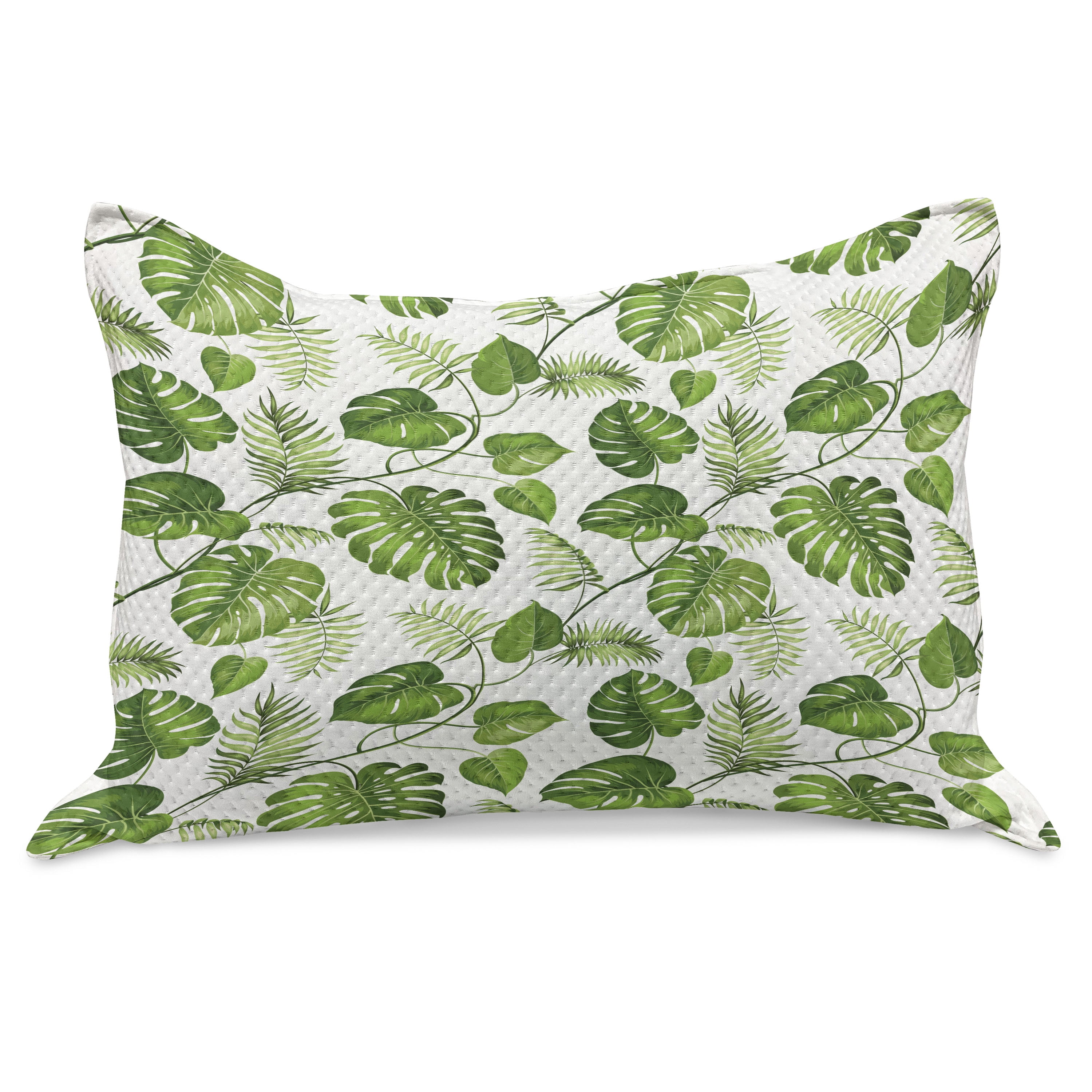 Leaf Knitted Quilt Pillowcover, Brazilian Rainforest Foliage Nature Ivy ...