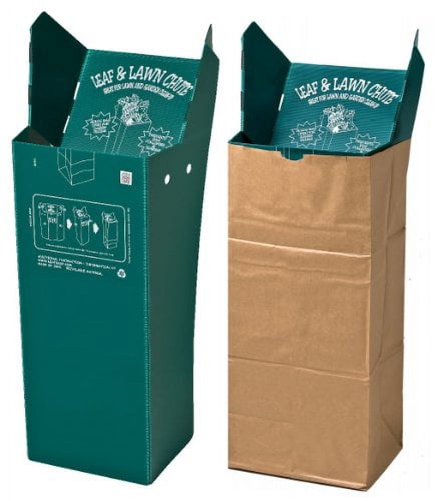 Leaf&Lawn Chute-3 Pack, 3 Count Green Yard Waste Bags, Heavy Duty, 3E+1 ...
