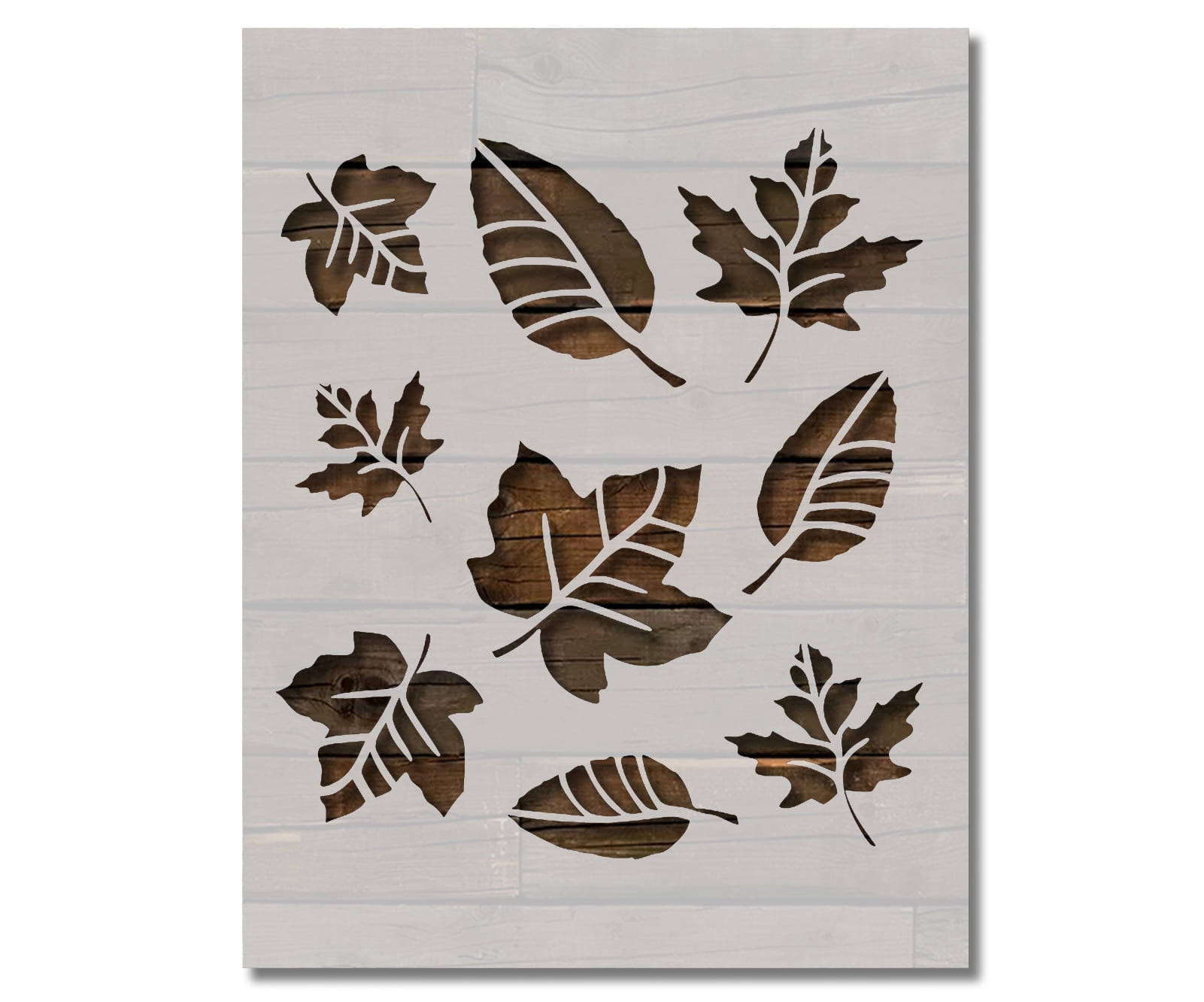 Leaf Leaves Fall Autumn Stencil Template Reusable 8.5 x 11 for Painting ...