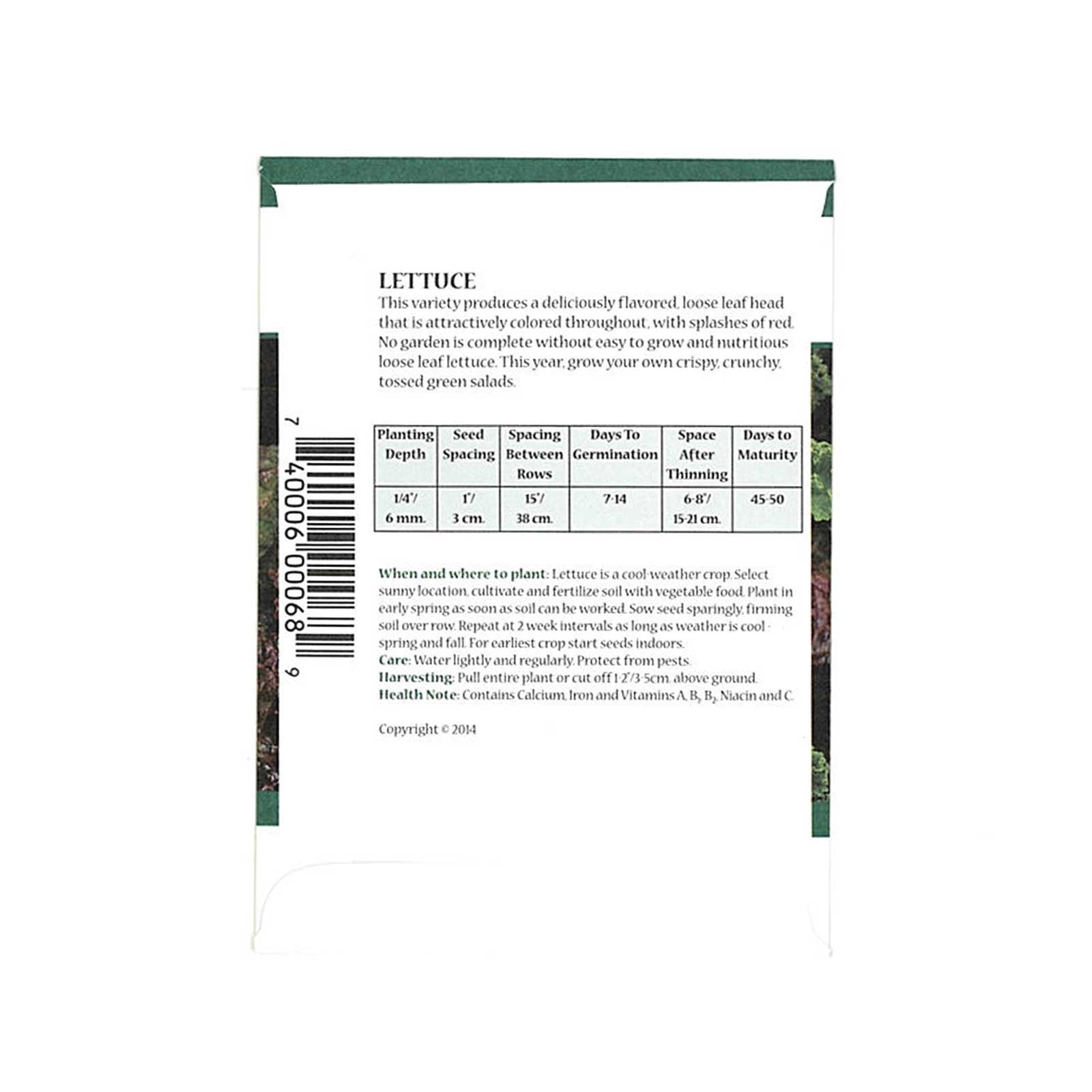 Leaf Lettuce Garden Seeds - Red Sails - 2.5 Gram Packet - Non-GMO ...