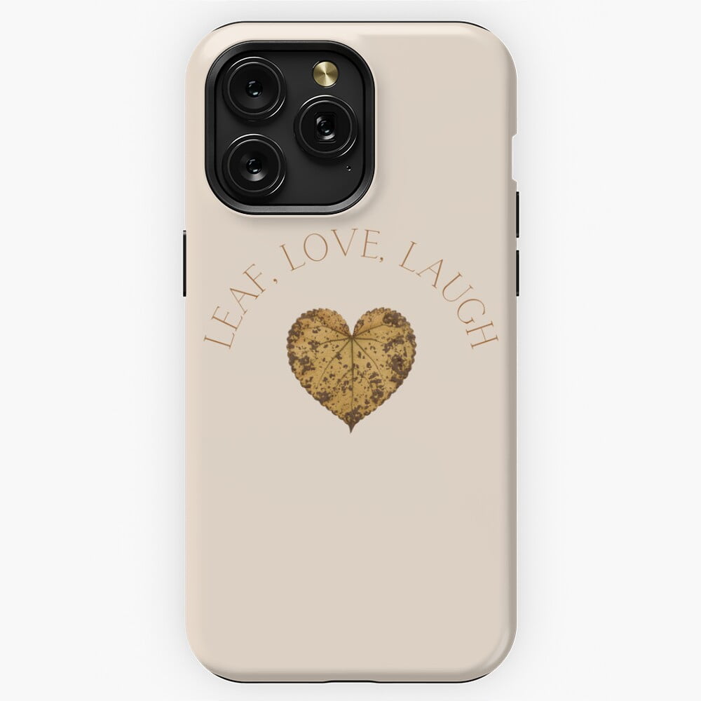 Leaf Love Laugh Autumn Fall Leaves Heart Art with iPhone 17 to 11 Pro ...