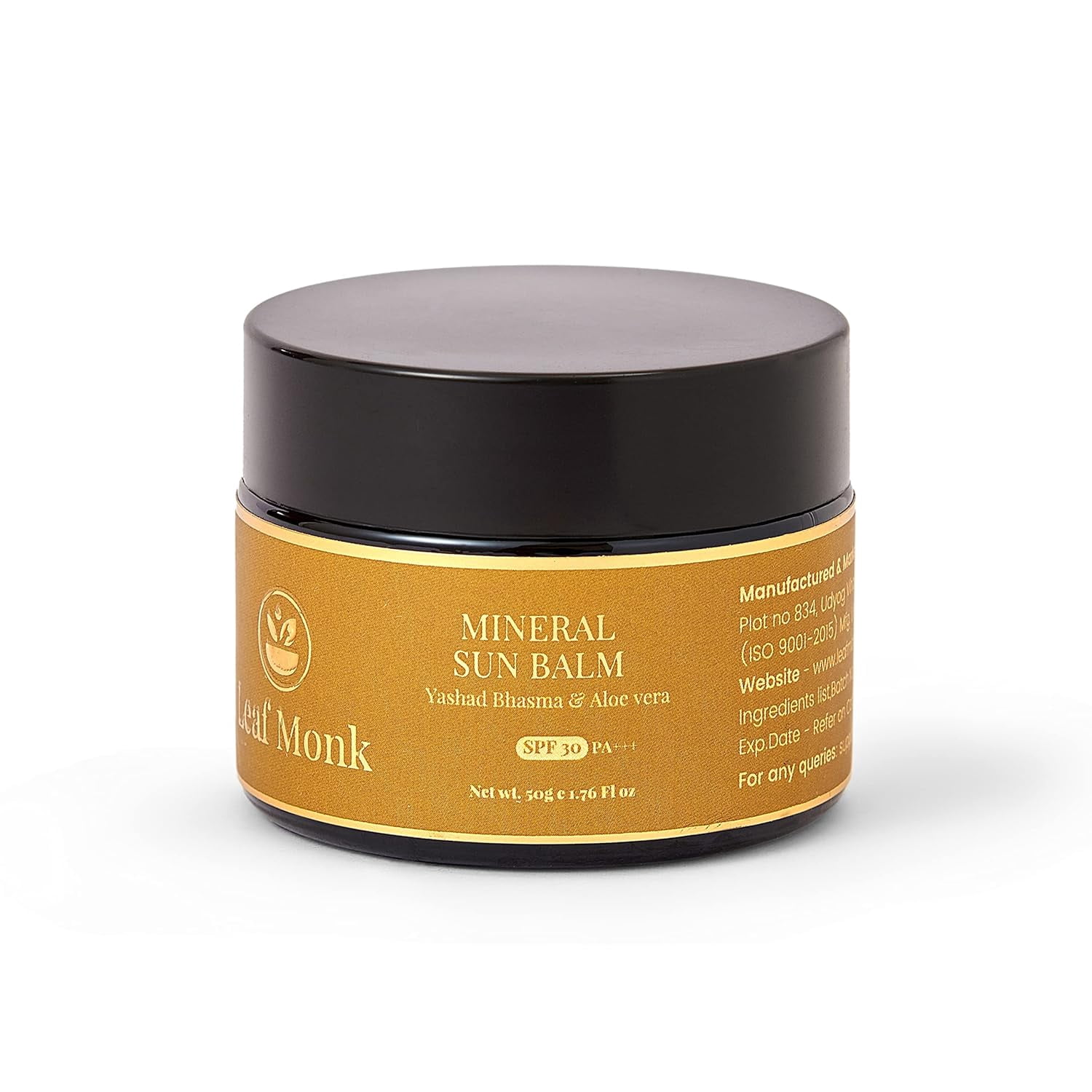 Leaf Monk Mineral Sun Balm - Ayurvedic Rosehip and Eucalyptus Oils ...