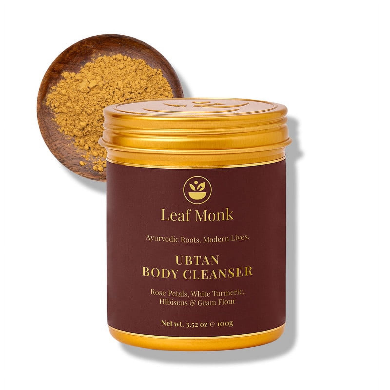 Leaf Monk Ubtan Body Cleanser For Oliy Skin - With Ayurvedic Herbs and ...