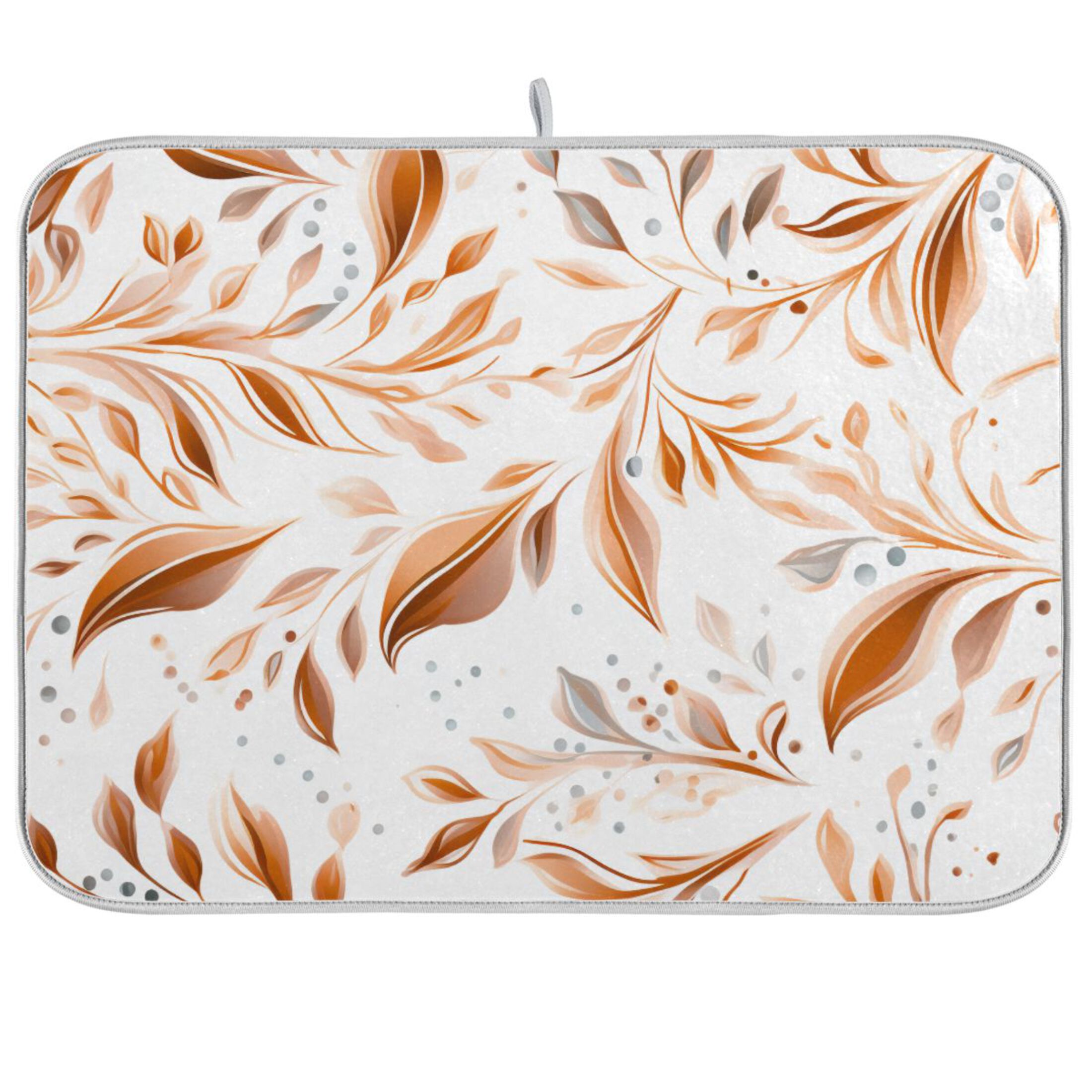 Leaf Plant Dish Drying Mat Microfiber Kitchen Pad Large Counter ...