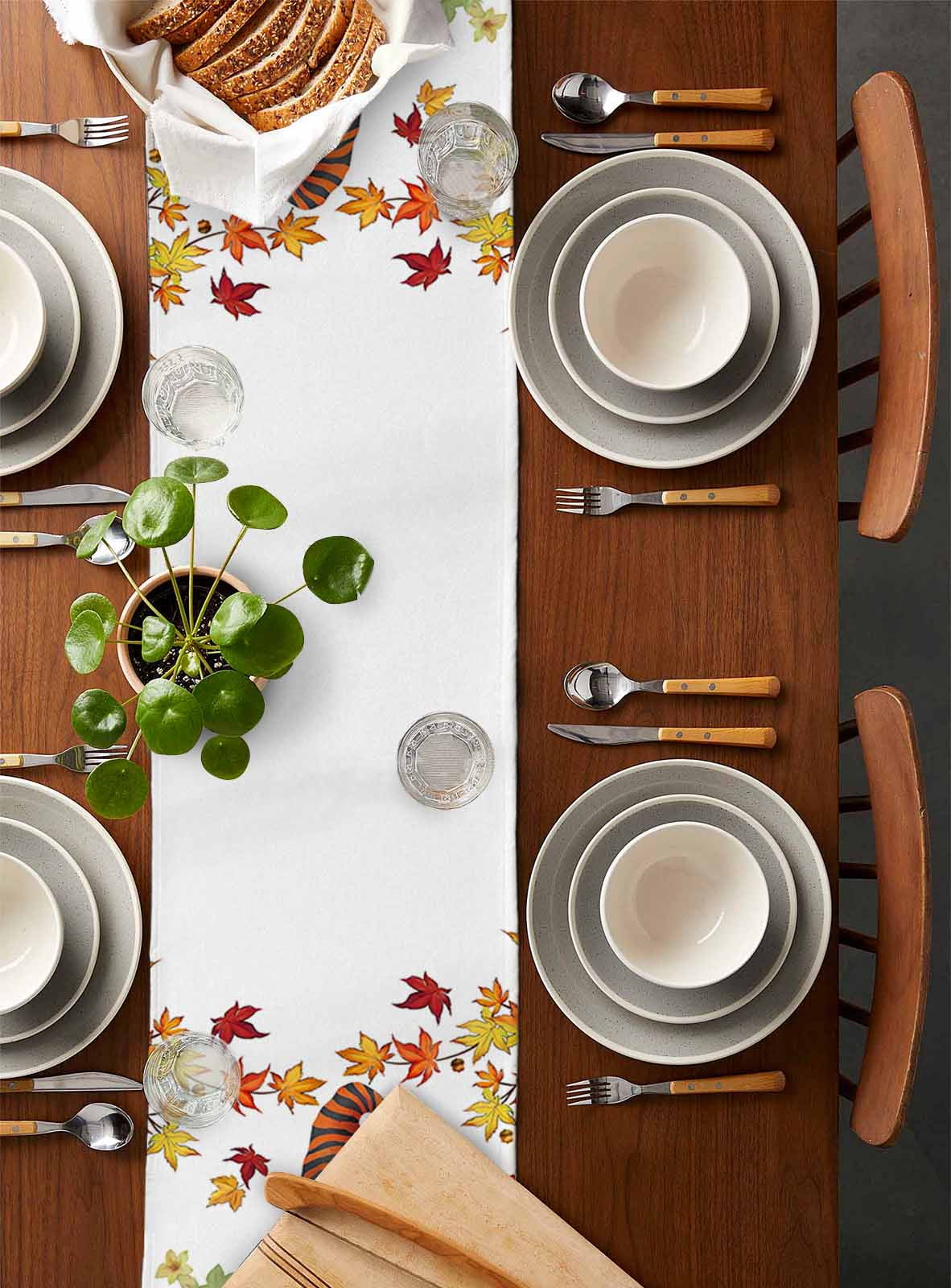 Leaf Pumpkin Dwarf Wedding Party Events Dining Room Kitchen Table ...