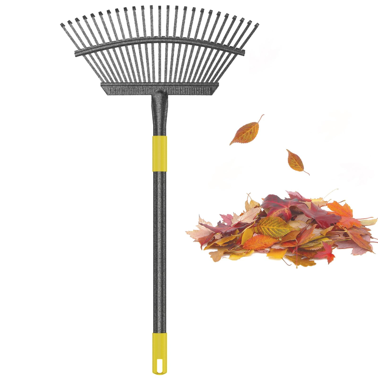 Leaf Rake, 30-61 inch SSF20 Garden Rakes for Leaves Heavy Duty Long ...
