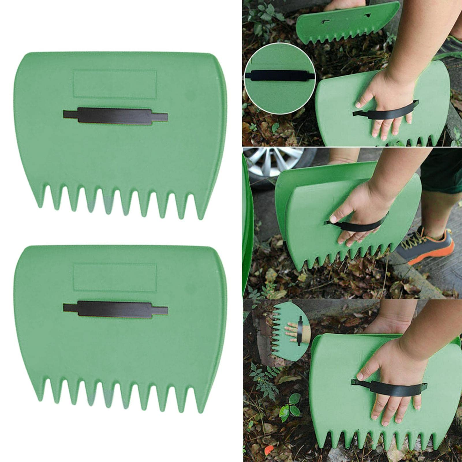 Leaf Scoops Hand Rakes - Pick Up Leaf Scoop Garden Tool Large Hand Held ...
