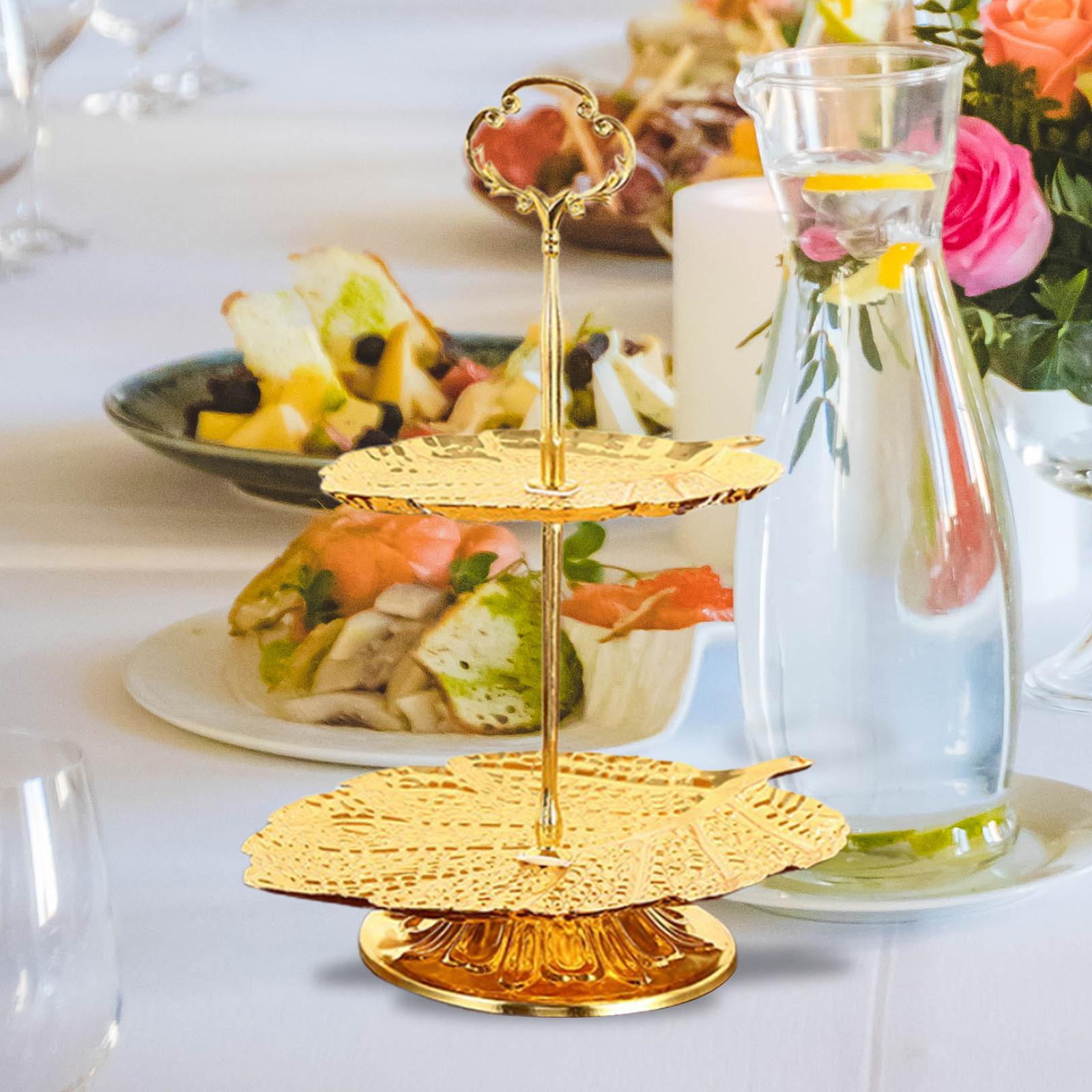 Leaf Shape Cupcake Stand, Table Organizer Pastry Platter Elegant Fruit ...