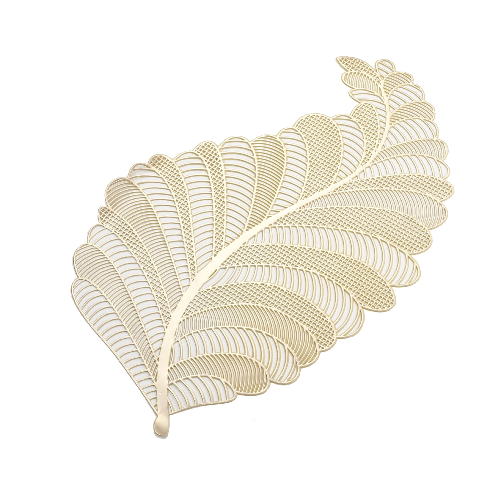 Leaf Shaped pvc Placemats for Dinner Table Place Mats Wipeable Table ...