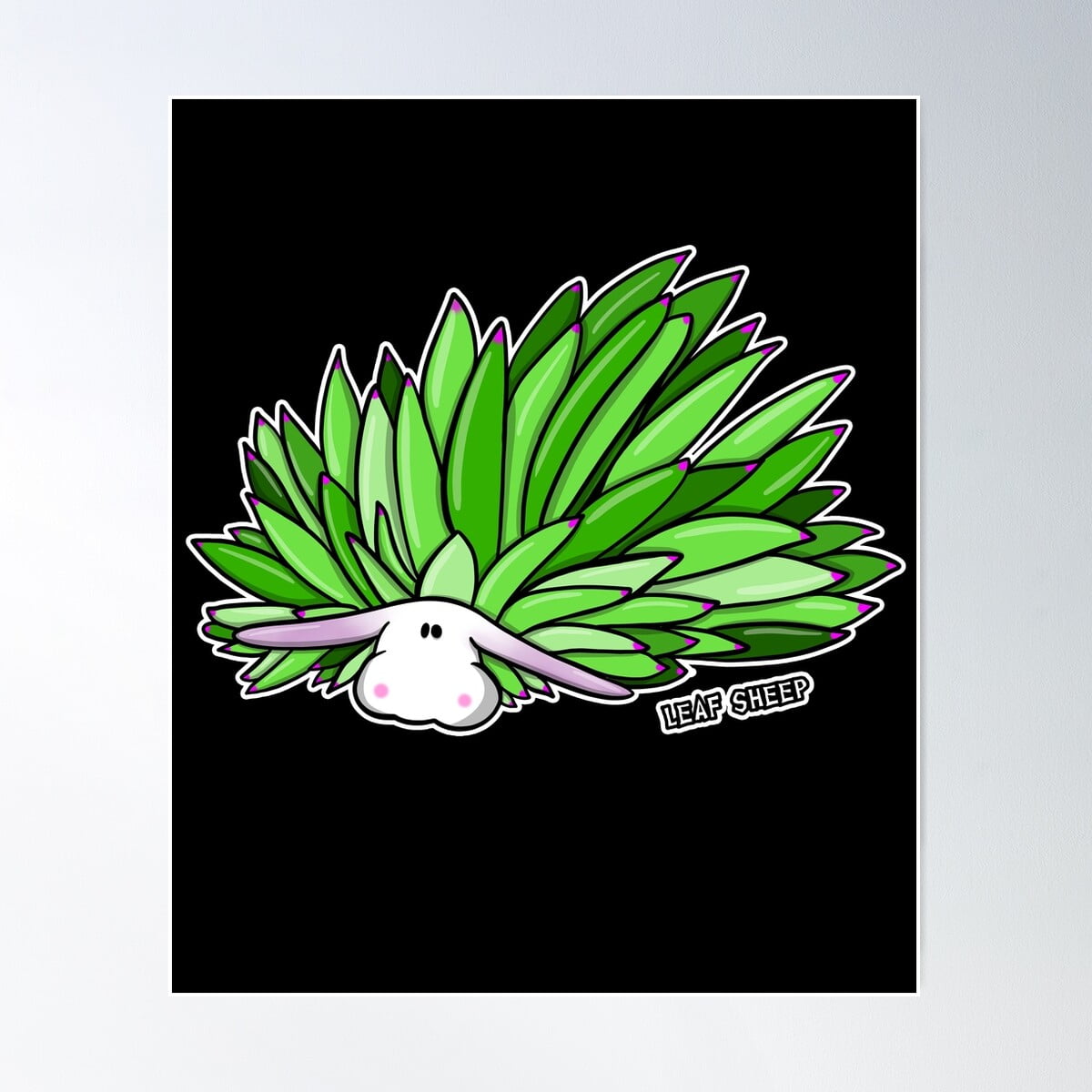 Leaf Sheep Ocean Sea Slug Cute Marine Life Biology Kawaii Graphic ...