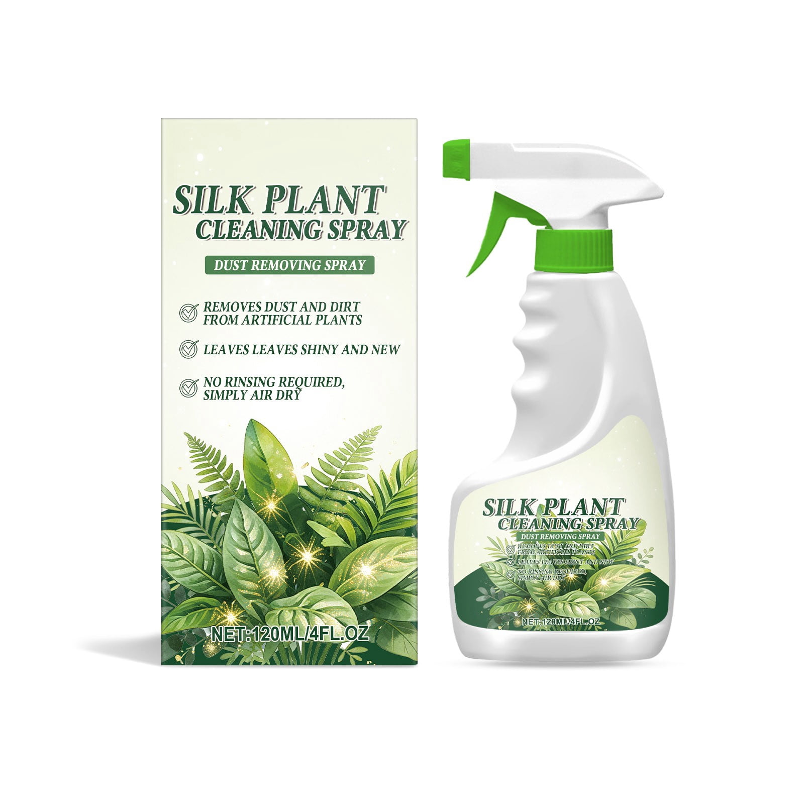 Leaf Shine,Silk Plant Cleaner,Simulated Plants Cleaning Spray Home ...