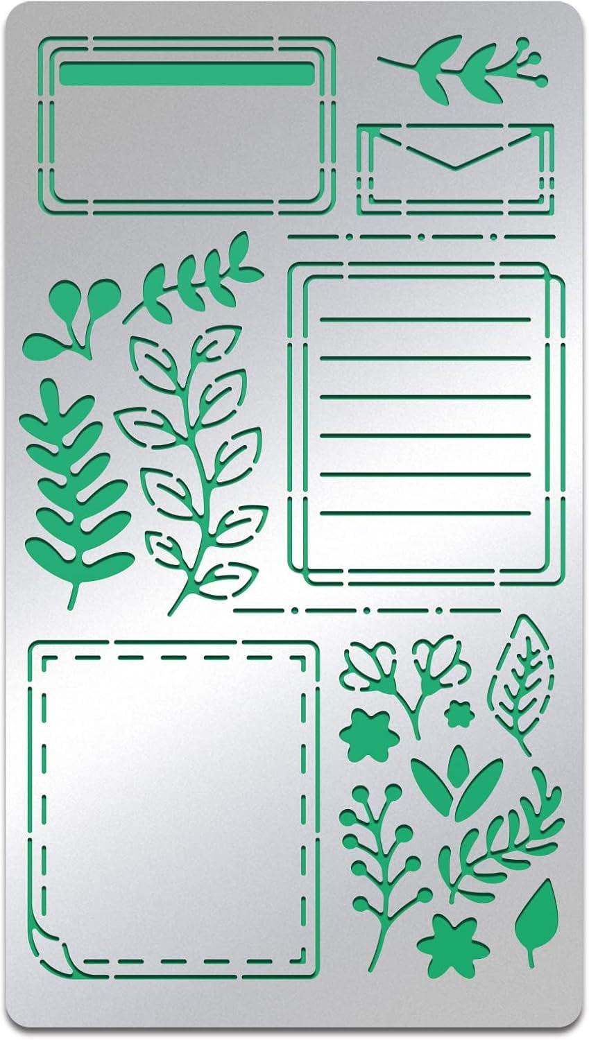 Leaf Stencils 7x4 Inch Plant Flower Label Stencils Painting Template ...