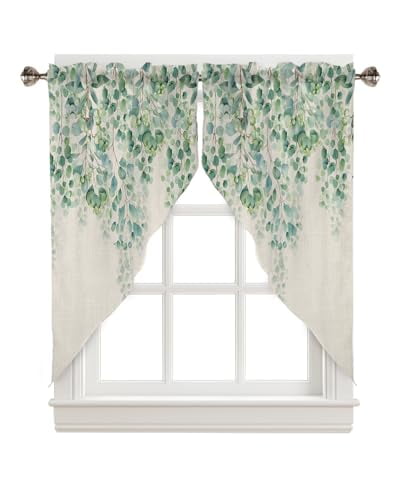 Leaf Swag Valance Curtains Plants Flowers Wisteria Purple Blue Green ...
