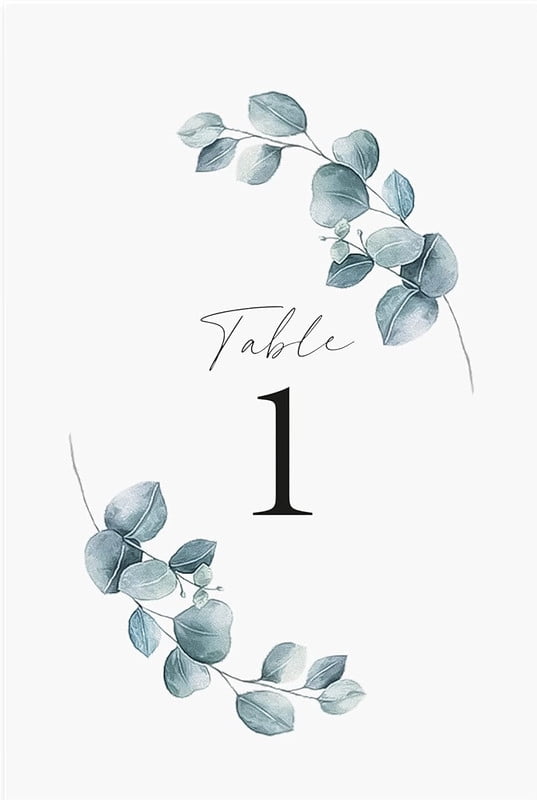 Leaf Table Number Cards Double Sided Party Table Numbers for Reception ...
