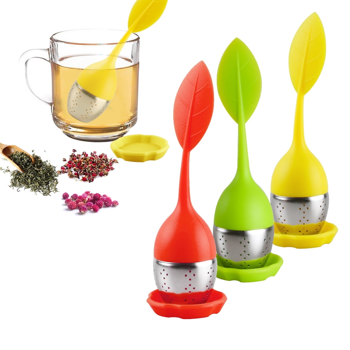 Leaf Tea Infuser for Tea Pot Mug Cup- Loose Tea Strainer Steeper for ...