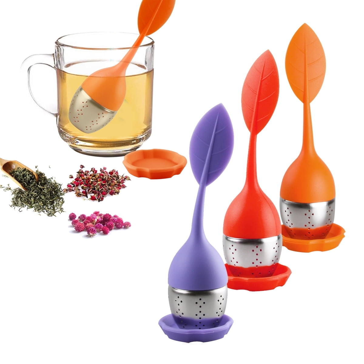 Leaf Tea Infuser for Tea Pot Mug Cup- Loose Tea Strainer Steeper for ...