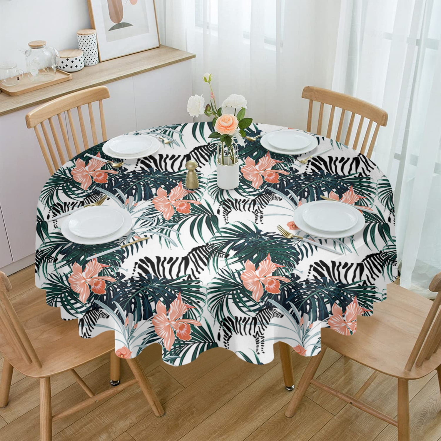 Leaf Tortoiseback Plant Zebra Waterproof Tablecloth Tea Table ...