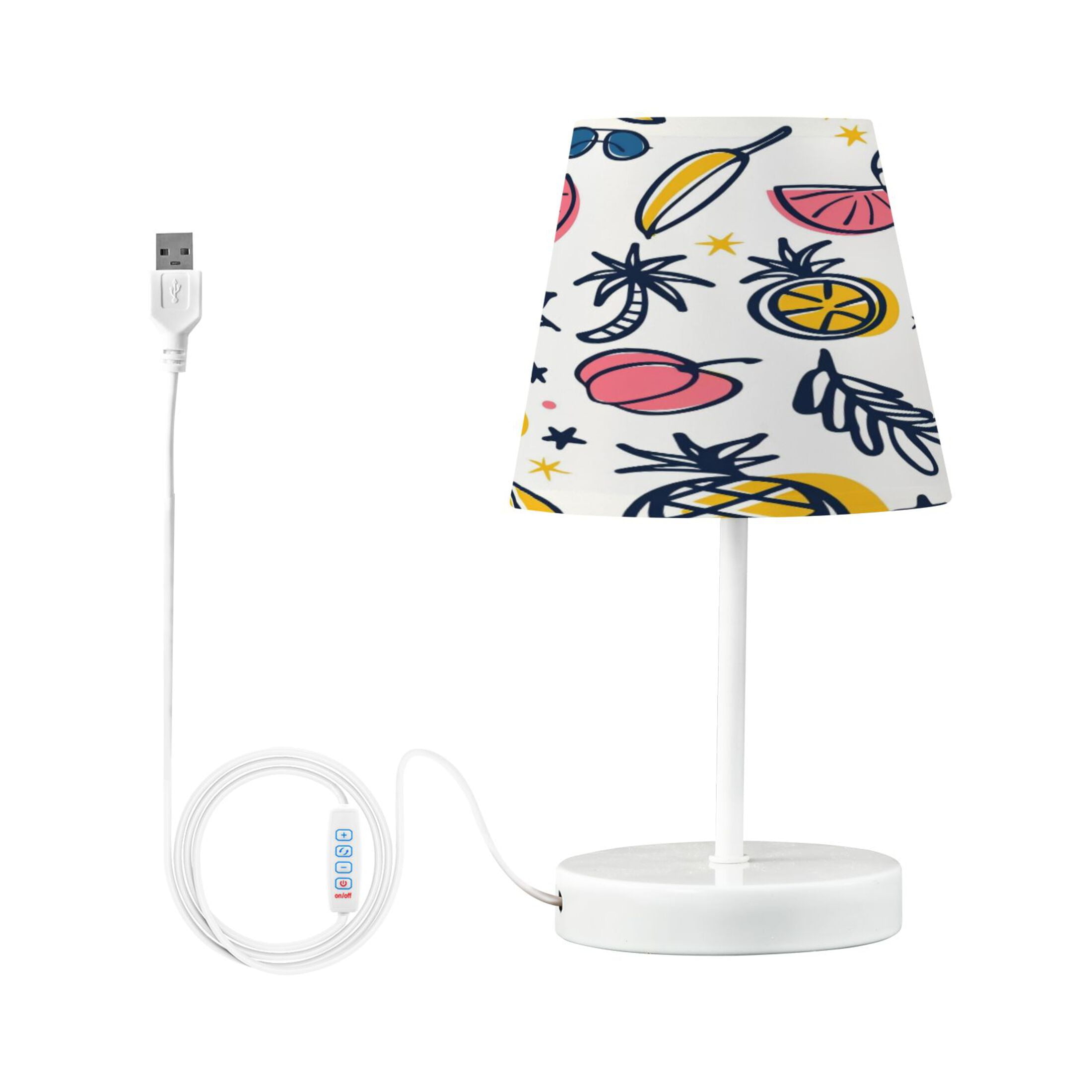 Leaf Tree Sunglasses Fruits Desk Lamp LED Table Nightstand Lamps with 3 ...