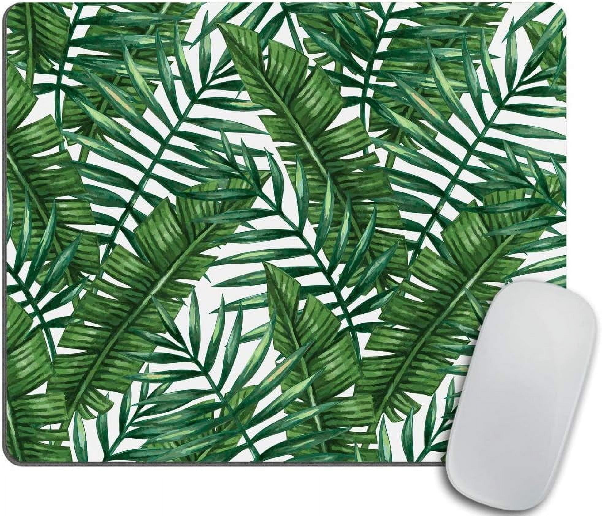 Leaf Tropical Mouse Pad 9.5x7.9 Inch Green Office Decor Present, Pink ...