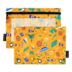 Coconut Tree 2 Pack Pencil Pouch for 3 Ring Binder Smooth Zipper ...