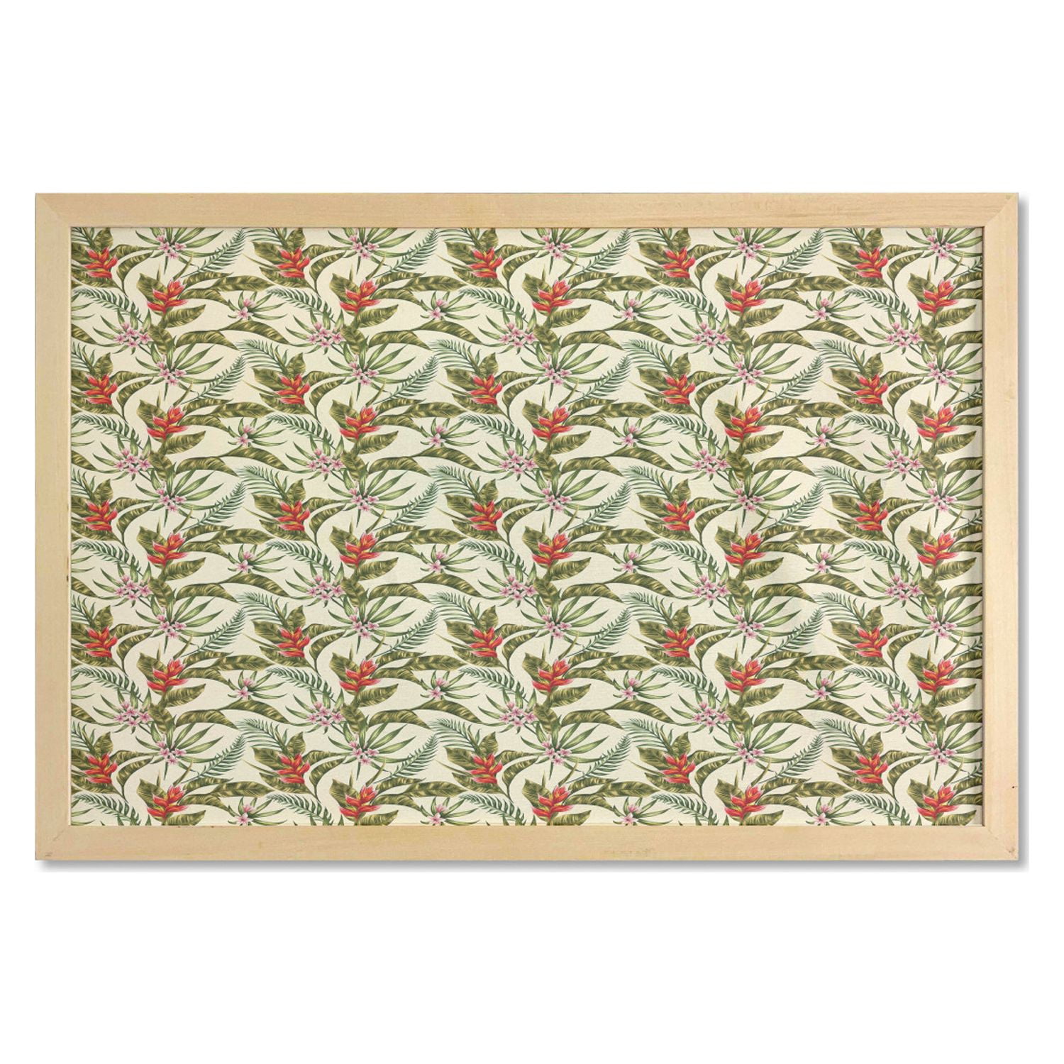 Leaf Wall Art with Frame, Romantic Aloha Pattern with a Vintage Look ...
