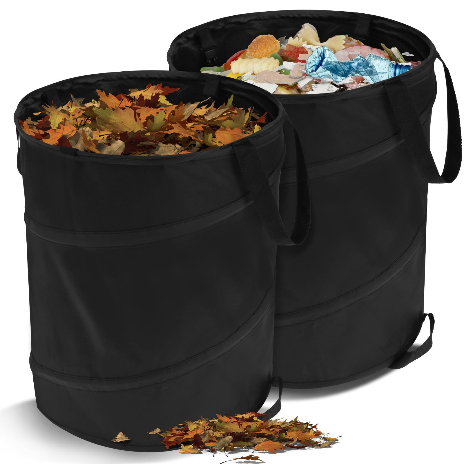 Leaf Waste Bag 10 Gallon Collapsible Garden Bag Large Capacity Pop Up ...