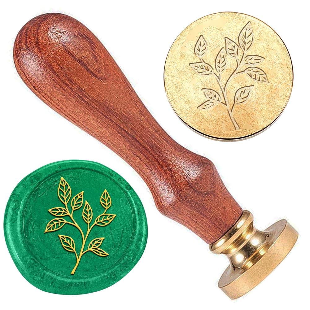 Leaf Wax Seal Stamp Embossed Stamp Sealing Vintage Elegant Removable 1 ...
