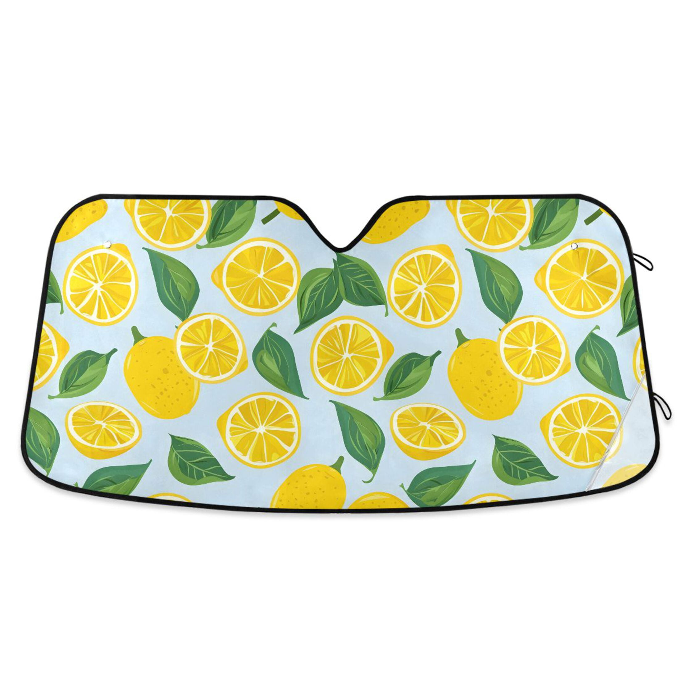 Leaf and Lemon Slice Car Windshield Sun Shade Foldable Car Front Window ...