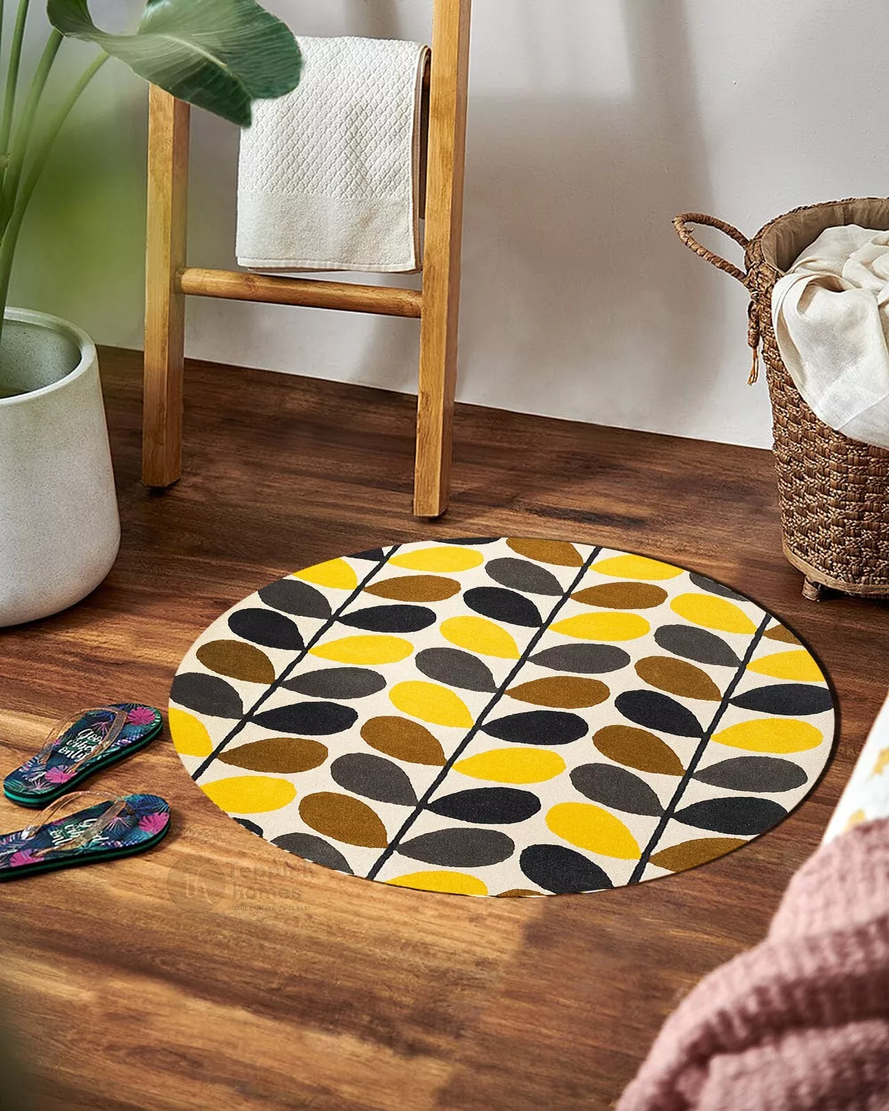 Leaf design rugs, Floral carpet, Tufted area rug, 16x16, Bed, Kids ...