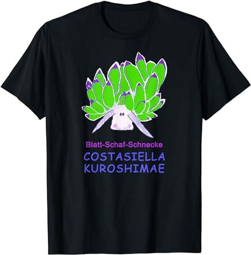 Leaf sheep snail, sweet sea snail, hand drawing T-Shirt - Walmart.com
