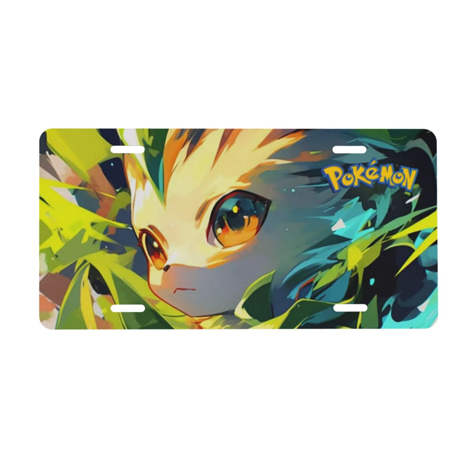 Leafeon License Plate, Car Front License Plates With 4 Holes, Metal Car ...