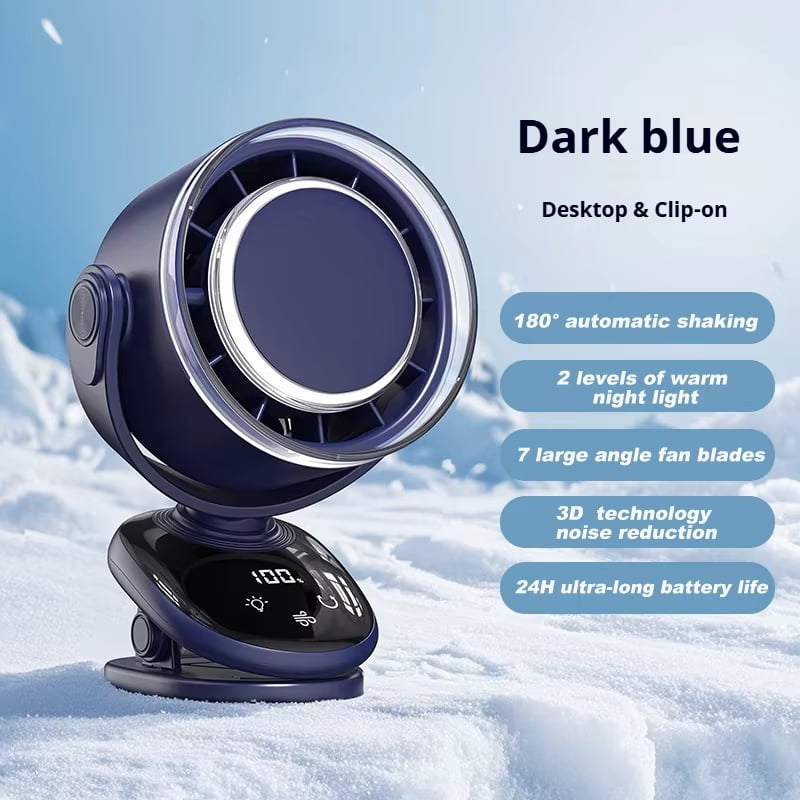 Leafless Clip Fan Usb Rechargeable Turbine High-Speed Circulation Wall ...