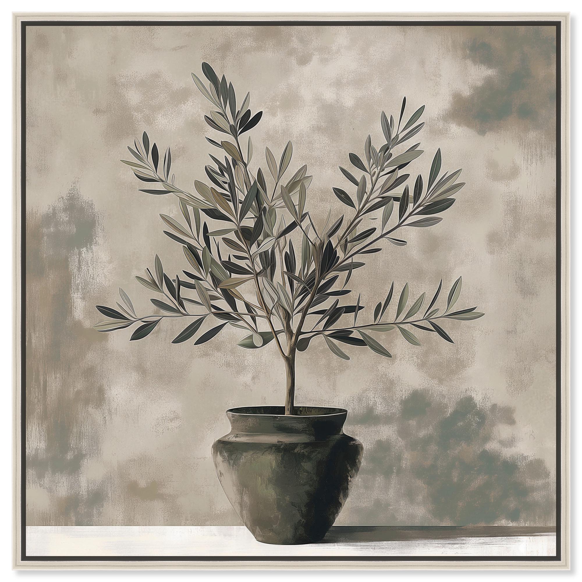 Leaflet of Hope Canvas Vintage Botanic Art by Art Remedy, Silver Frame ...