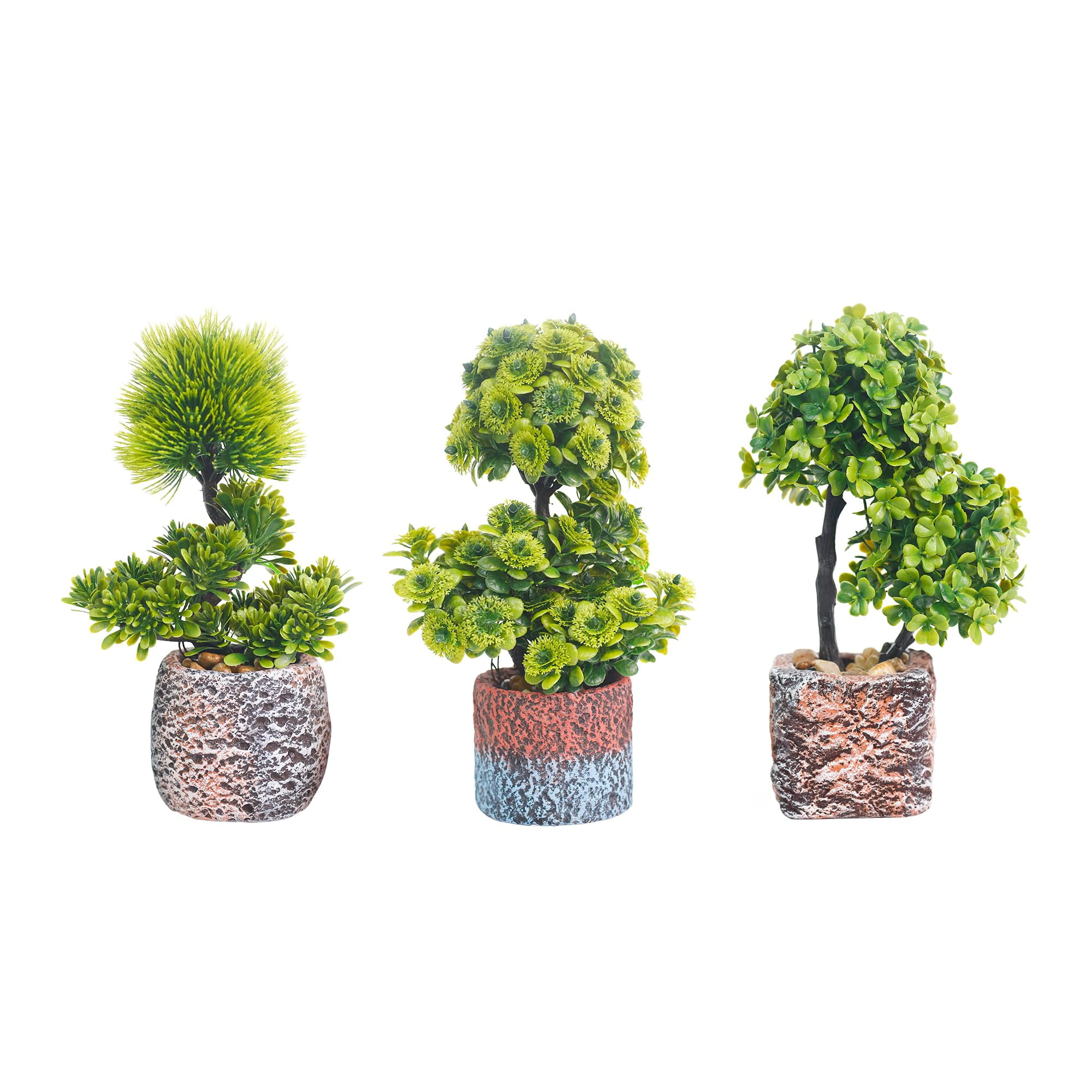 Leafouse 10.5 Inch Fake Plant with Magnesium Oxide Artificial Bonsai ...