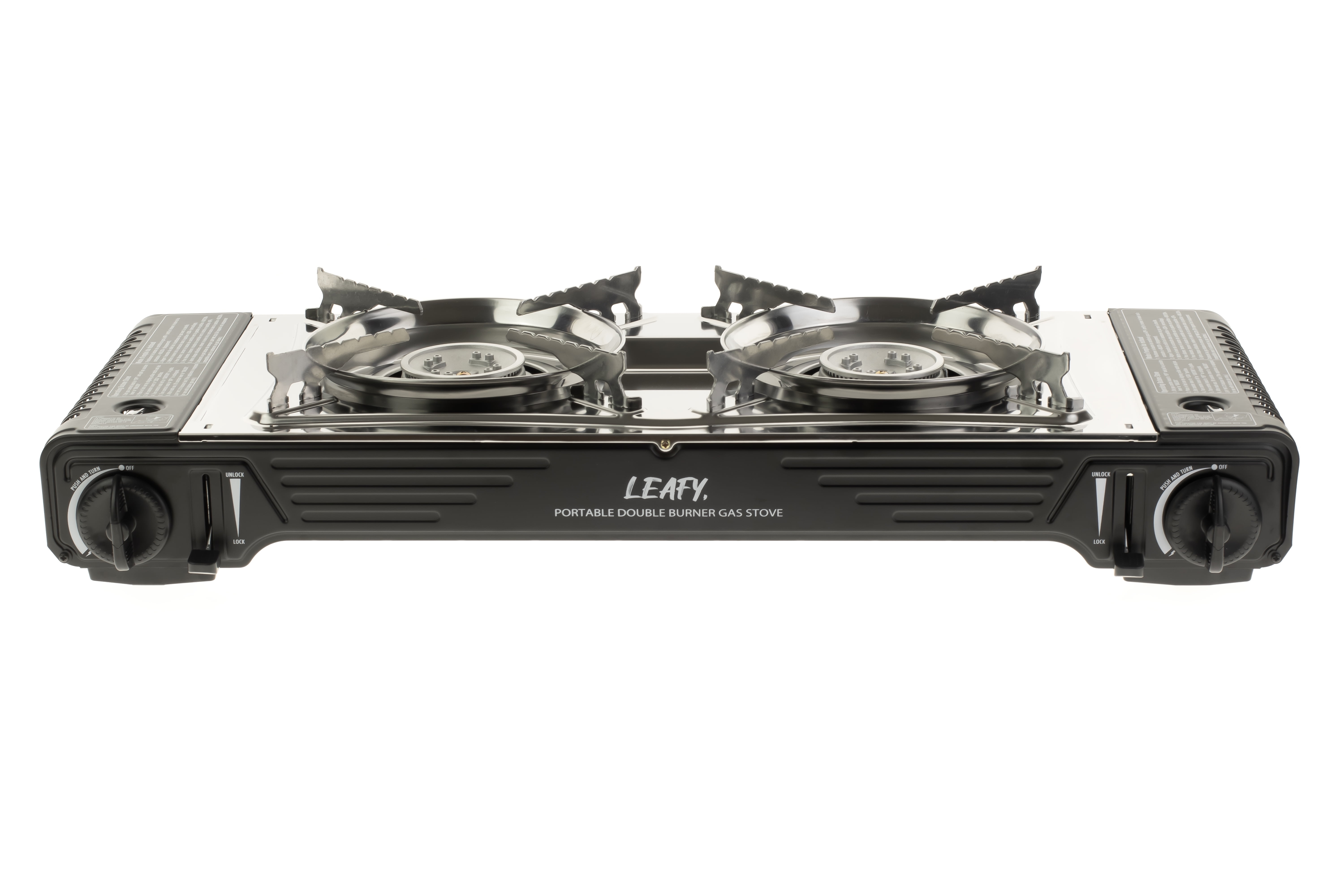 Leafy, Butane Gas Twin Burner Chef Gas Stove with Case (15,000 BTU ...