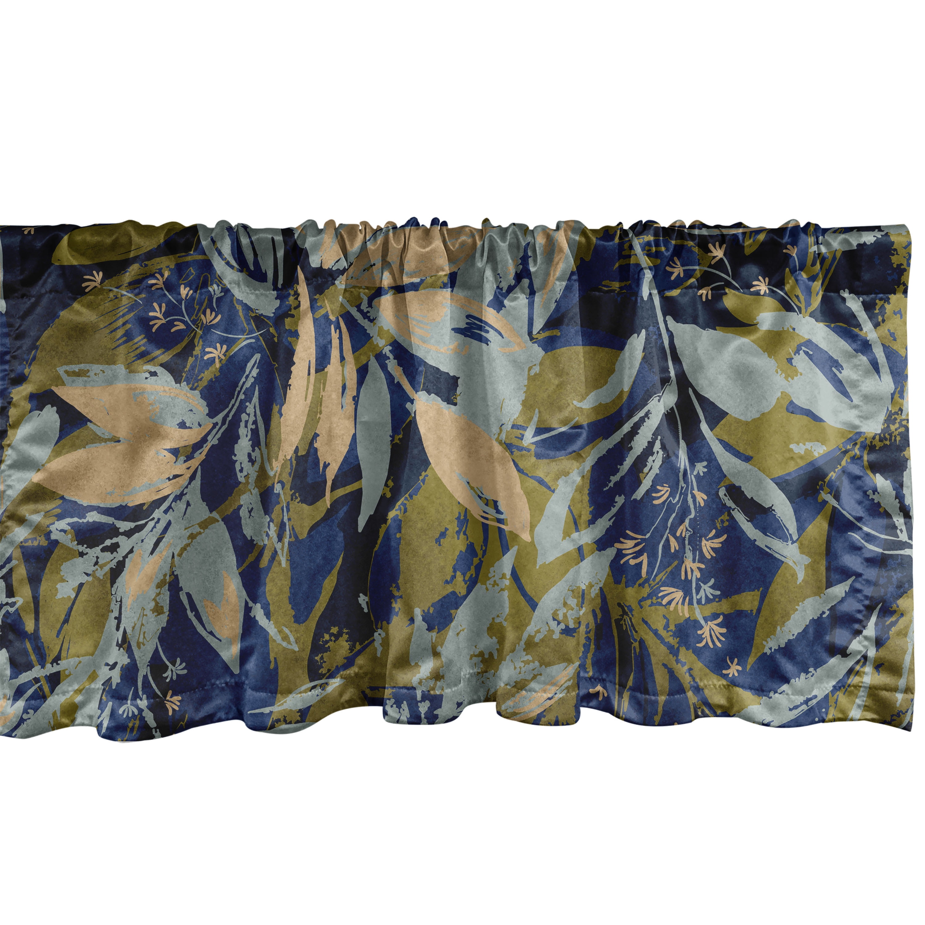 Leafy Design Window Valance, Wild Nature Inspirations Dreamy Leaves ...