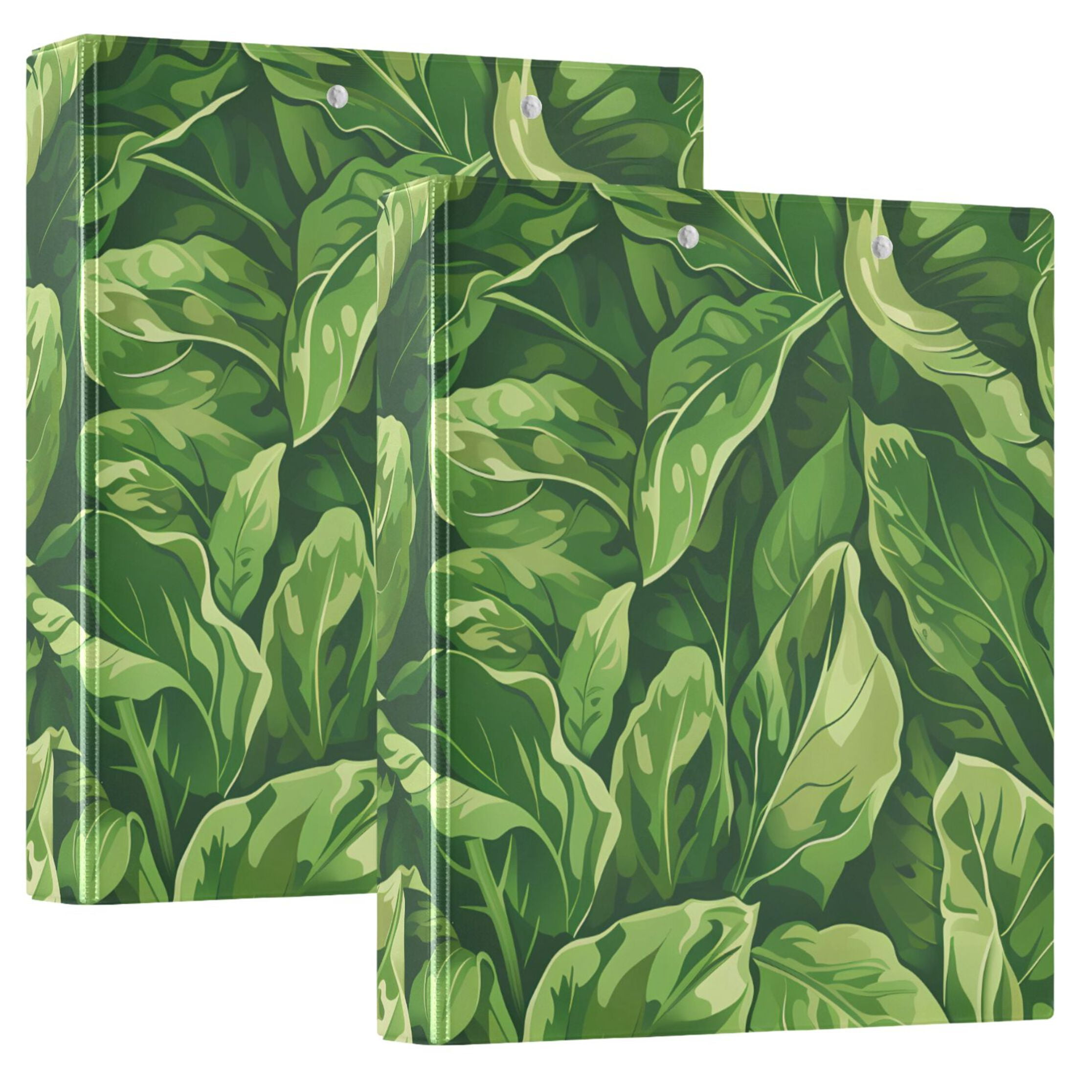 Leafy Green Vegetable Hardcover 3 Ring Binder 1.5” Round Rings Letter ...