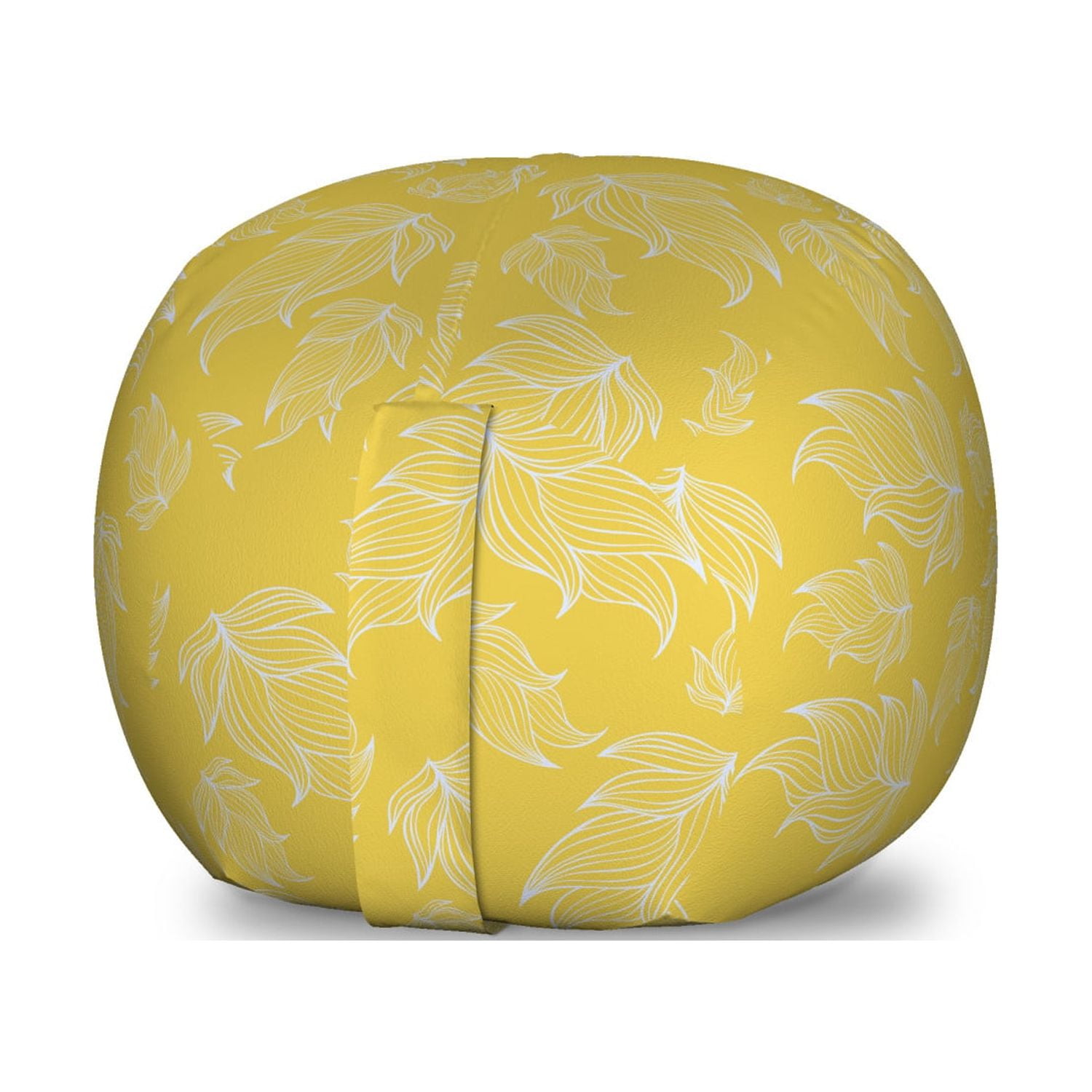 Leafy Storage Toy Bag Chair, Botanical Pattern of Abstract Design ...