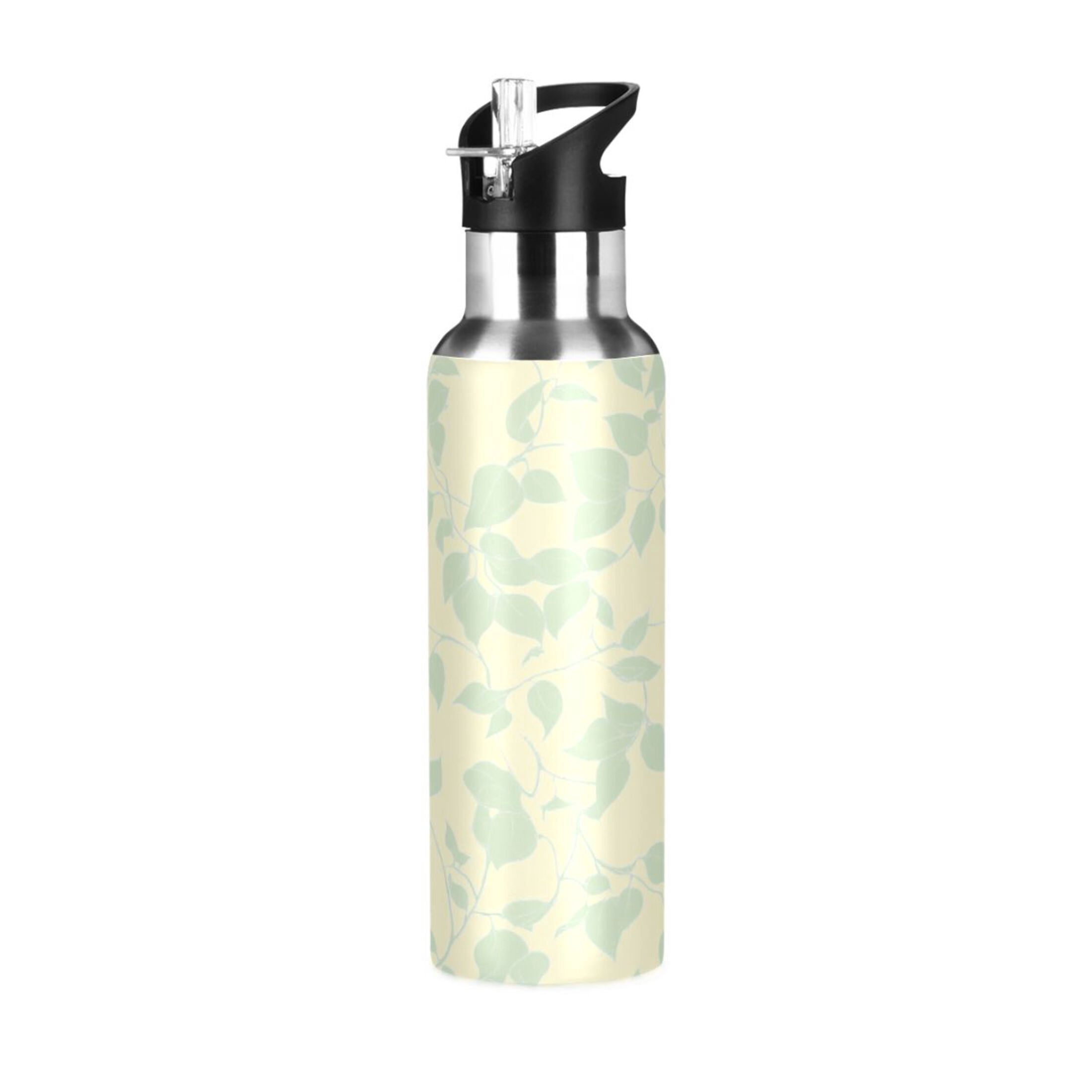 Leafy Theme Pattern Design 600ml Double Walled Stainless Steel ...