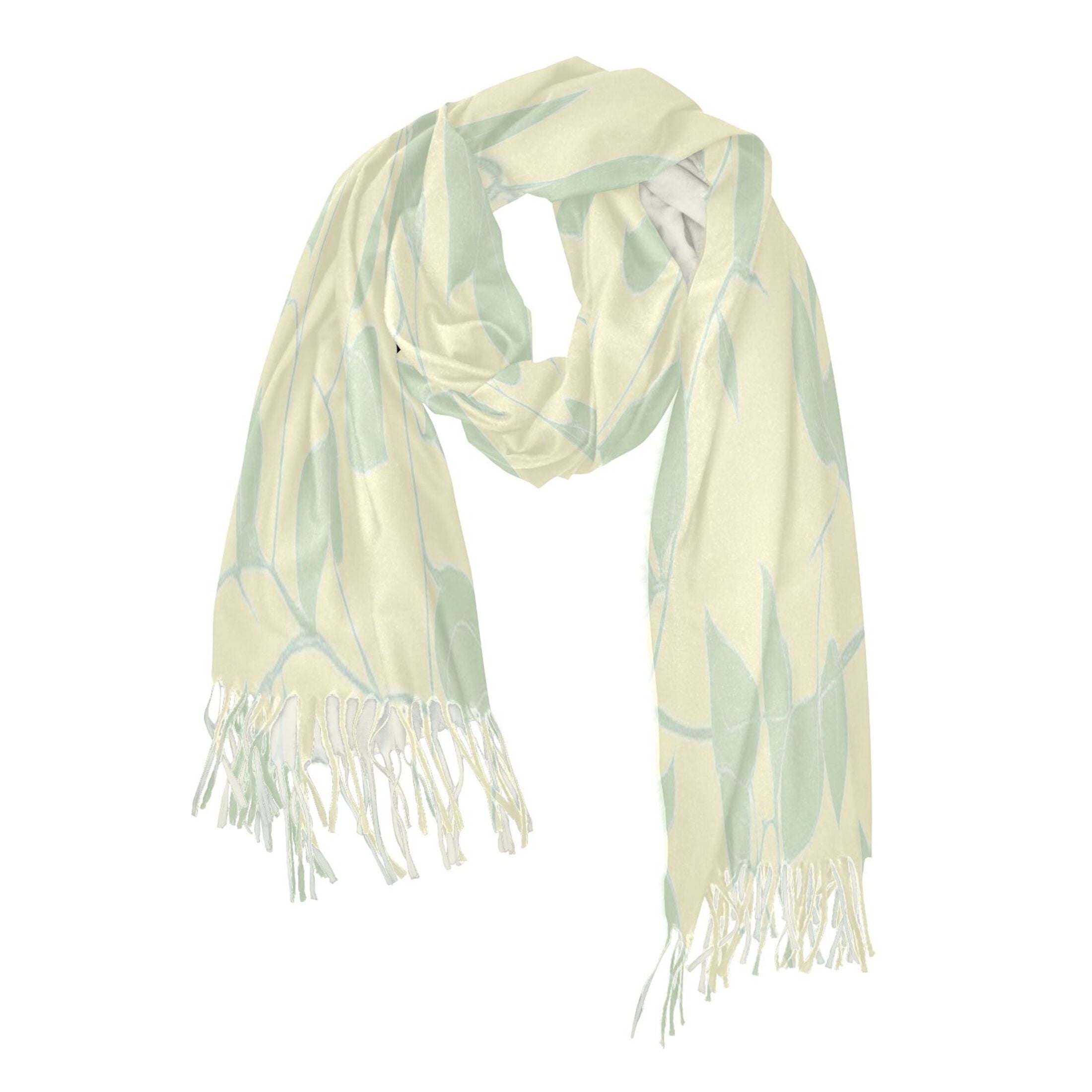 Leafy Theme Pattern Design Soft Stylish Scarf 86.6''x30.7'' Lightweight ...