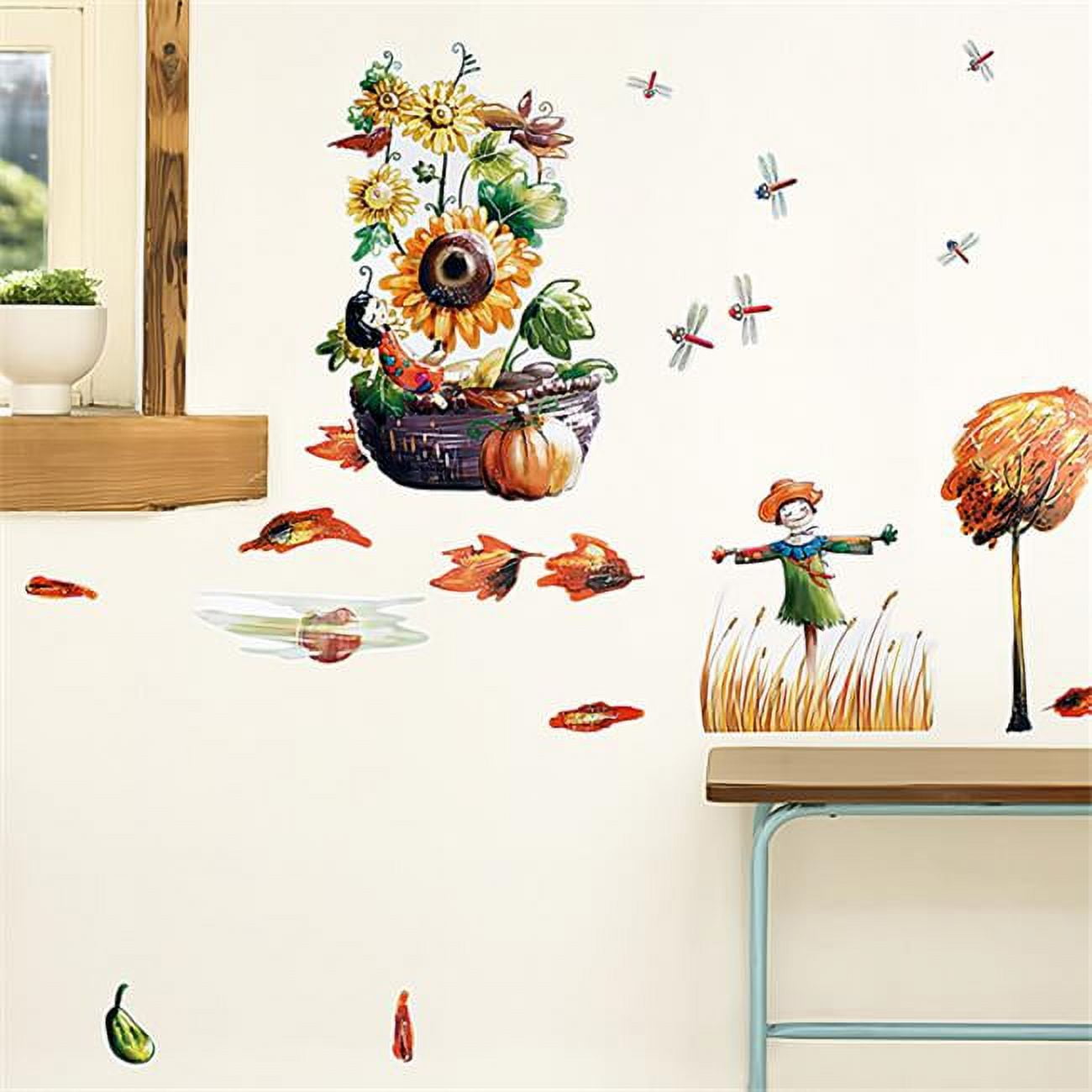 Leafy season - Medium Wall Decals Stickers Appliques Home Decor - Walmart.com