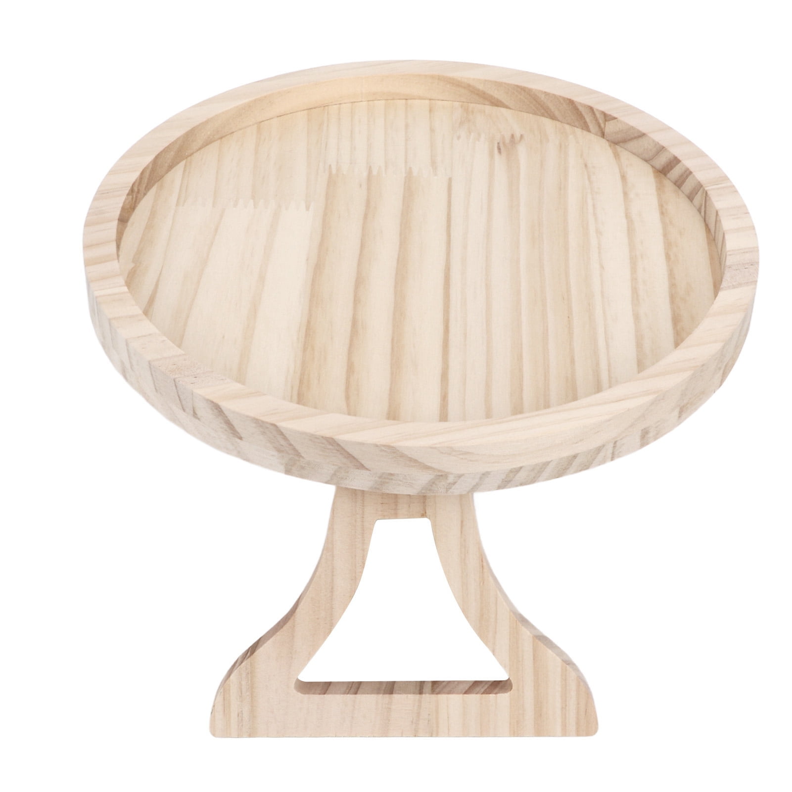 LeafyLuxe Clip On Tray Natural Bamboo 9.8in Round Home Couch Sofa ...