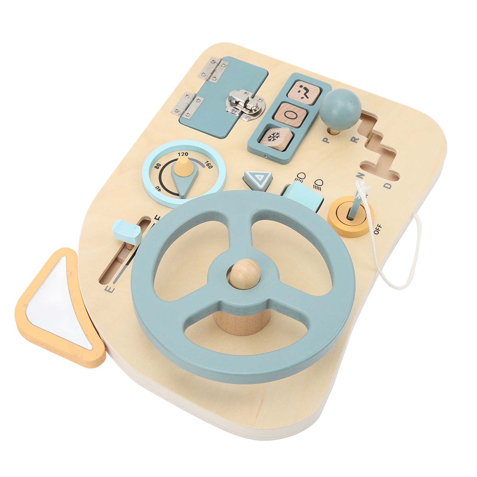 LeafyLuxe Educational Wooden Dashboard,Steering Wheel Activity Board ...