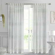 Archaeo Cotton Blend Button Tab Top Curtain, 40"x63", Cream - Walmart.com