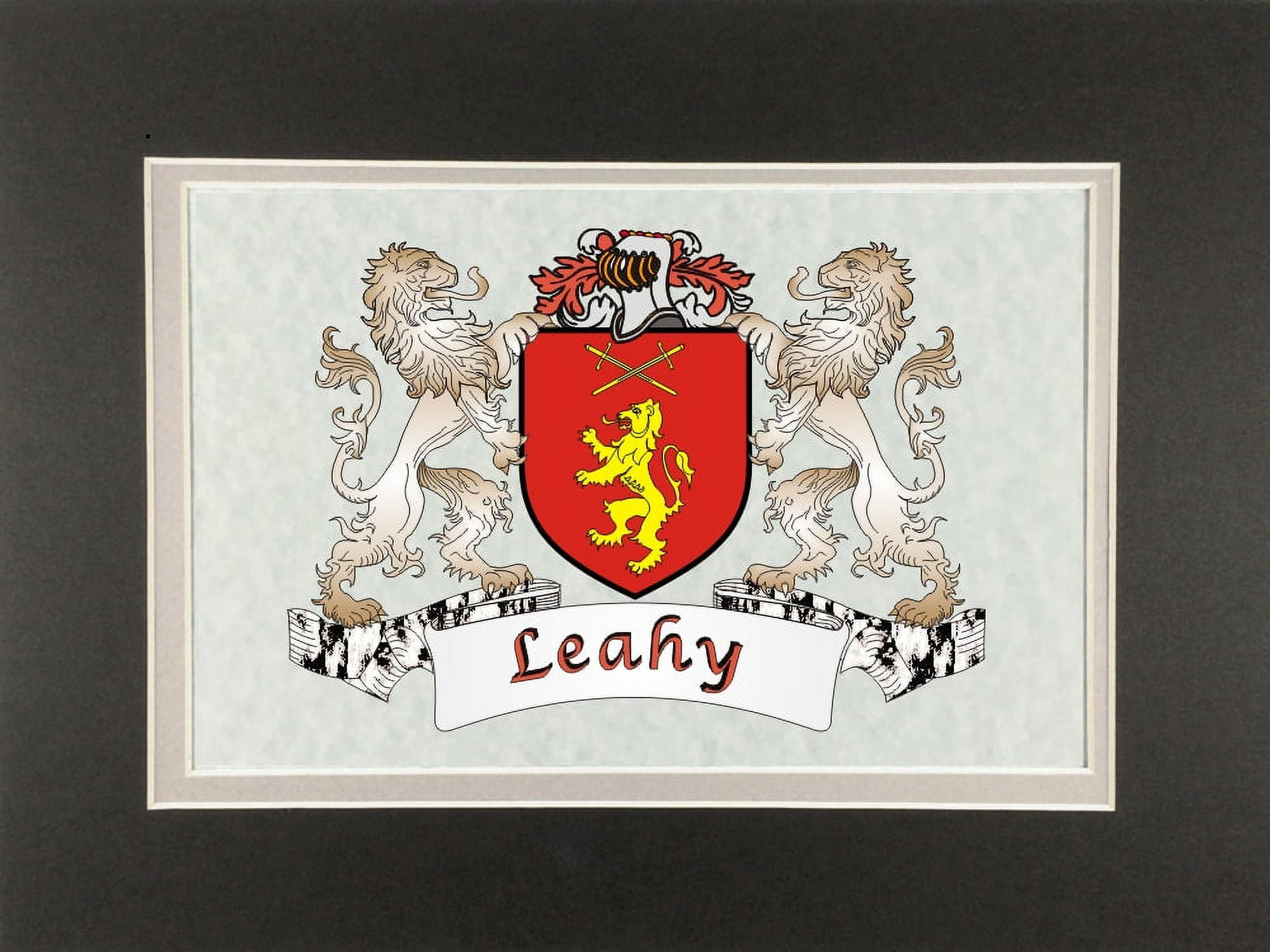 Leahy Irish Coat of Arms Print - Frameable 9" x 12" - Walmart.com